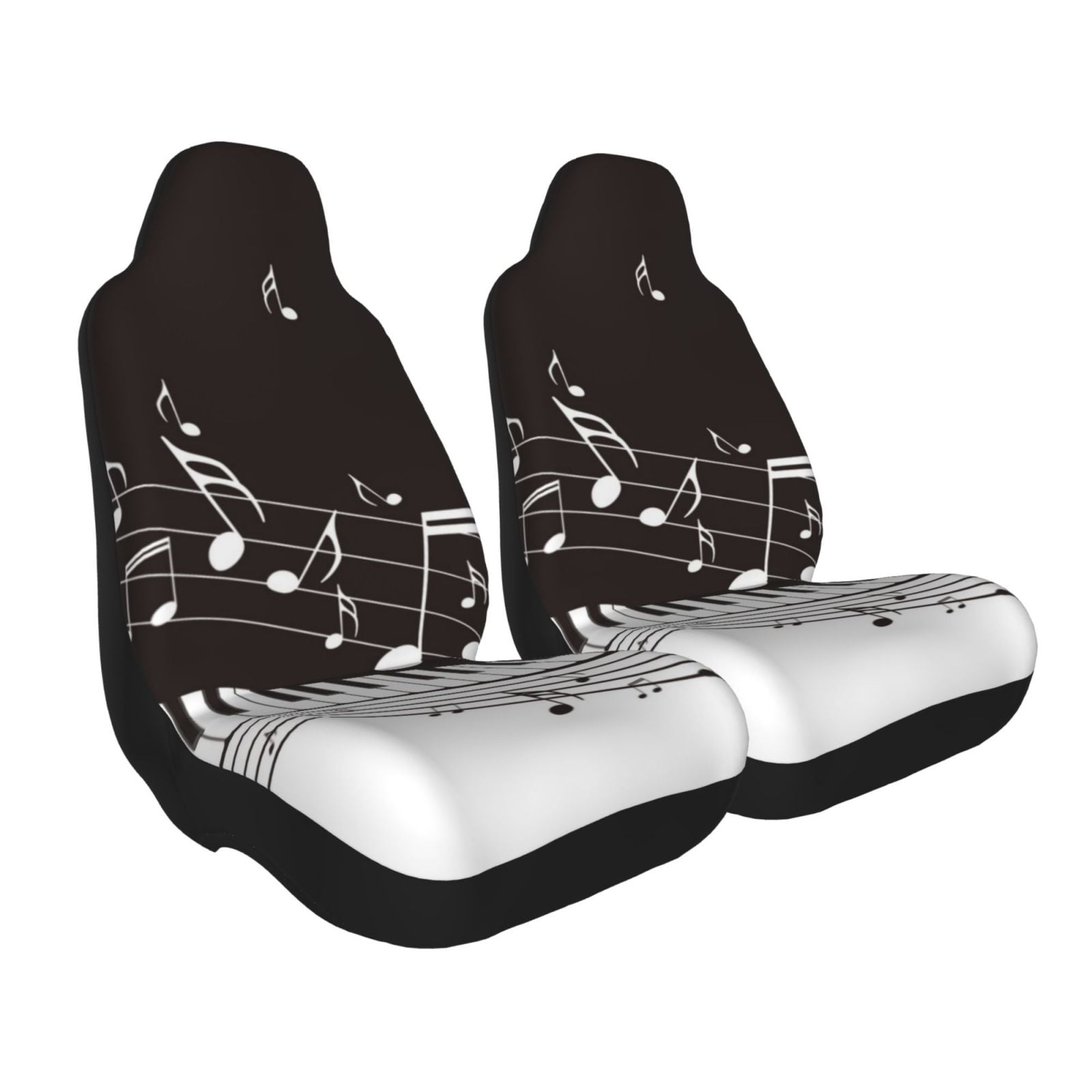 Goofa Piano Keys With Musical Notes Printed Car Seat Covers, Automotive ...