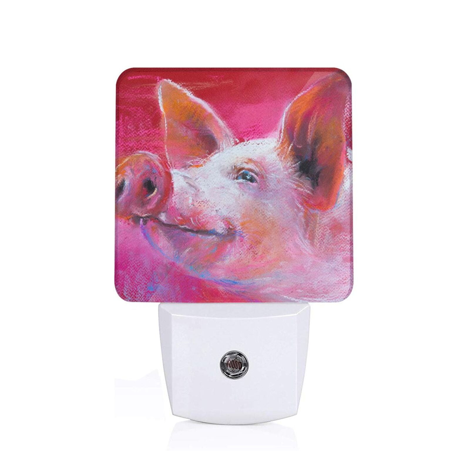 Goofa Pig Night Light, Plug-in, Dusk to Dawn Sensor, Warm White ...