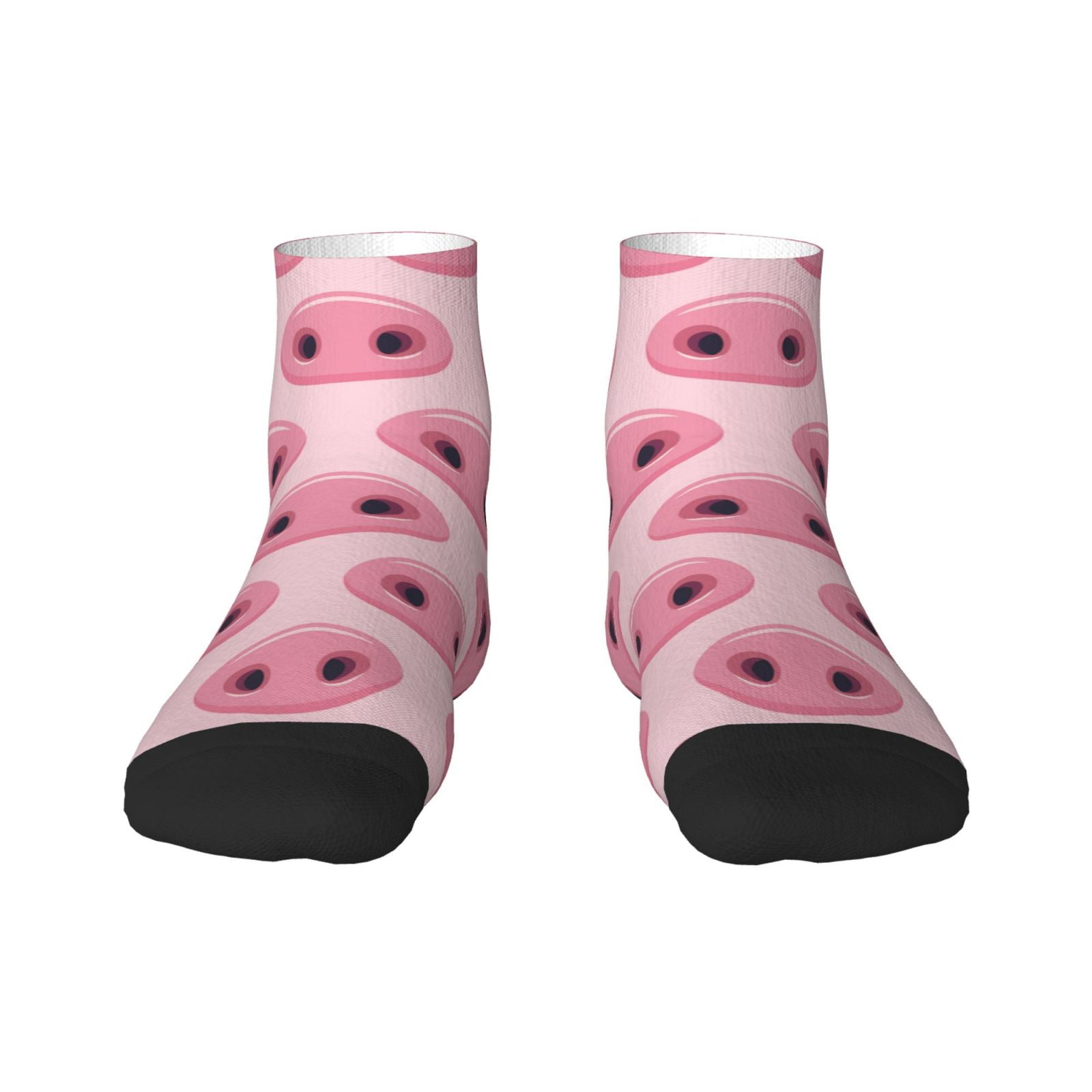 Goofa Pig Nose Pattern Non Slip Socks with Grips for Elderly, Crew ...