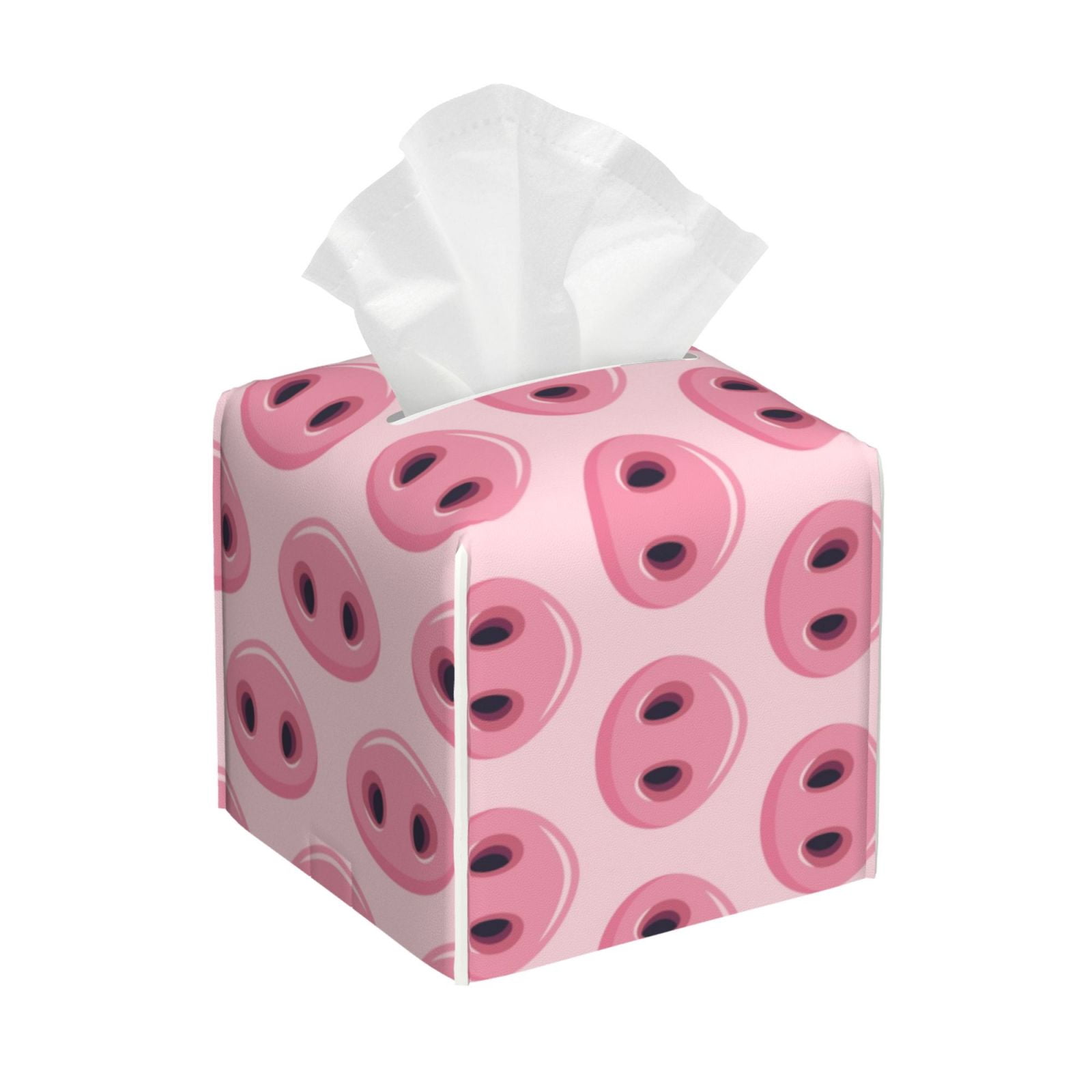 Goofa Pig Nose Tissue Box Cover PVC Leather Tissue Holder Square Facial ...