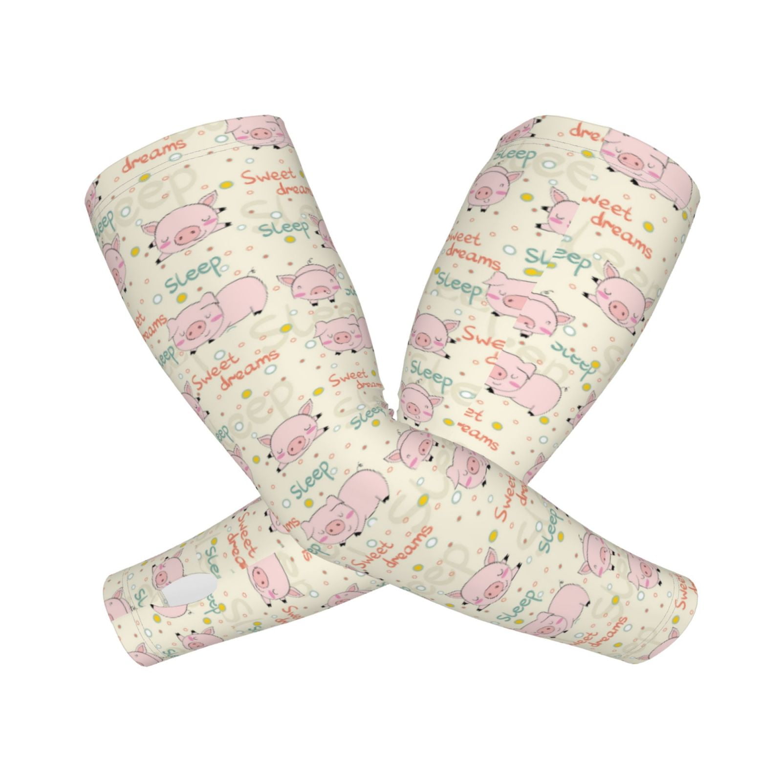 Goofa Pigs Sleep Pattern UV Sun Protection Arm Sleeves, UPF 50 Sports ...