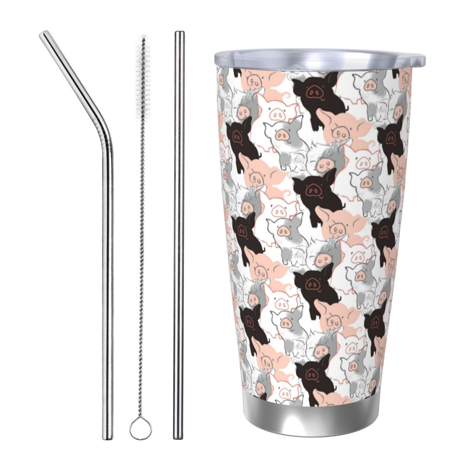 Goofa Pigs for 20 oz Skinny Tumbler Stainless Steel Coffee Mug Slim ...