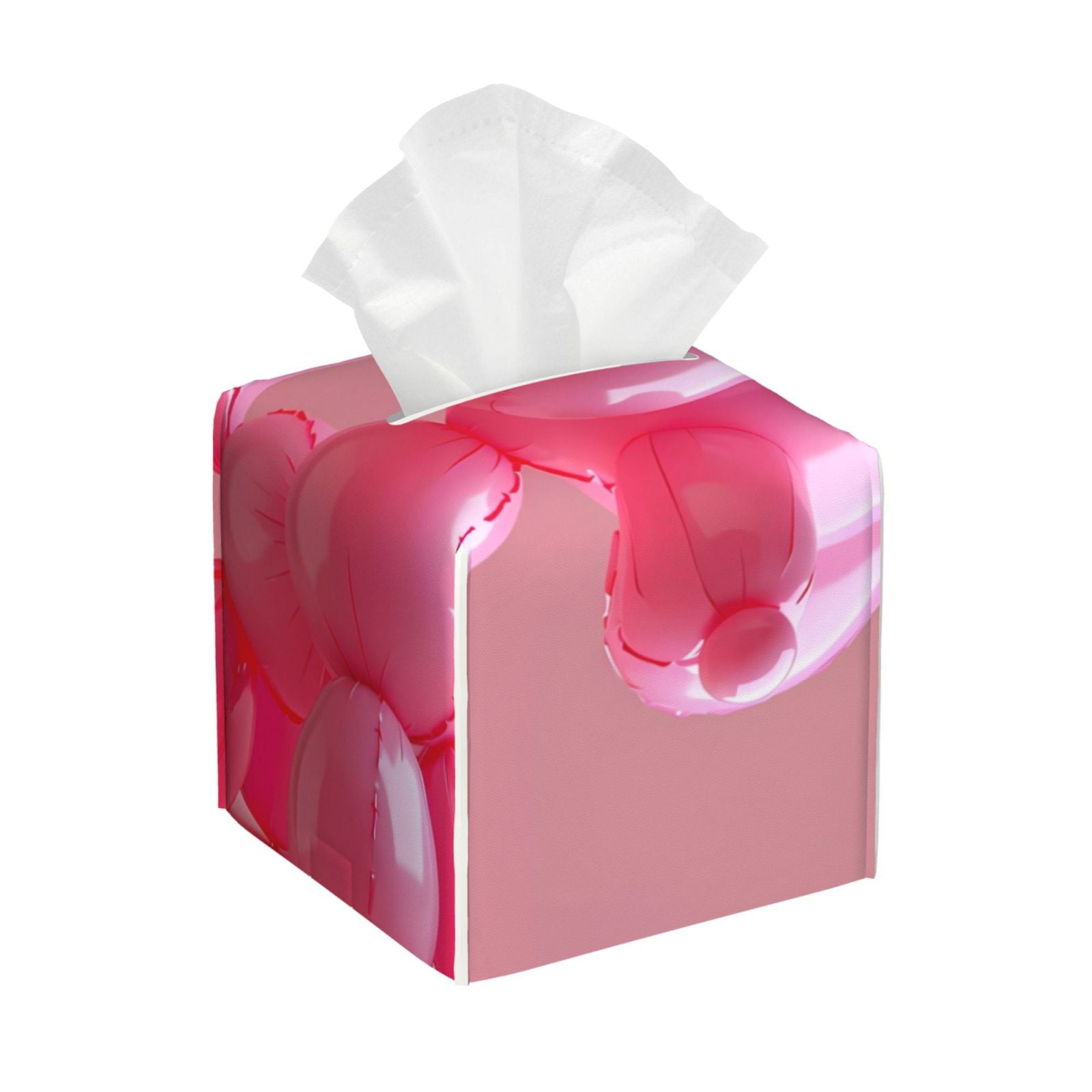 Goofa Pink Balloon Puppy Art Tissue Box Cover PVC Leather Tissue Holder ...
