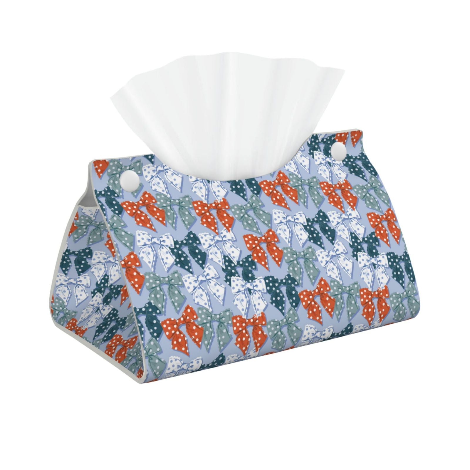 Goofa Polka dot bow Pattern Triangle Square Tissue Box Cover, Modern ...