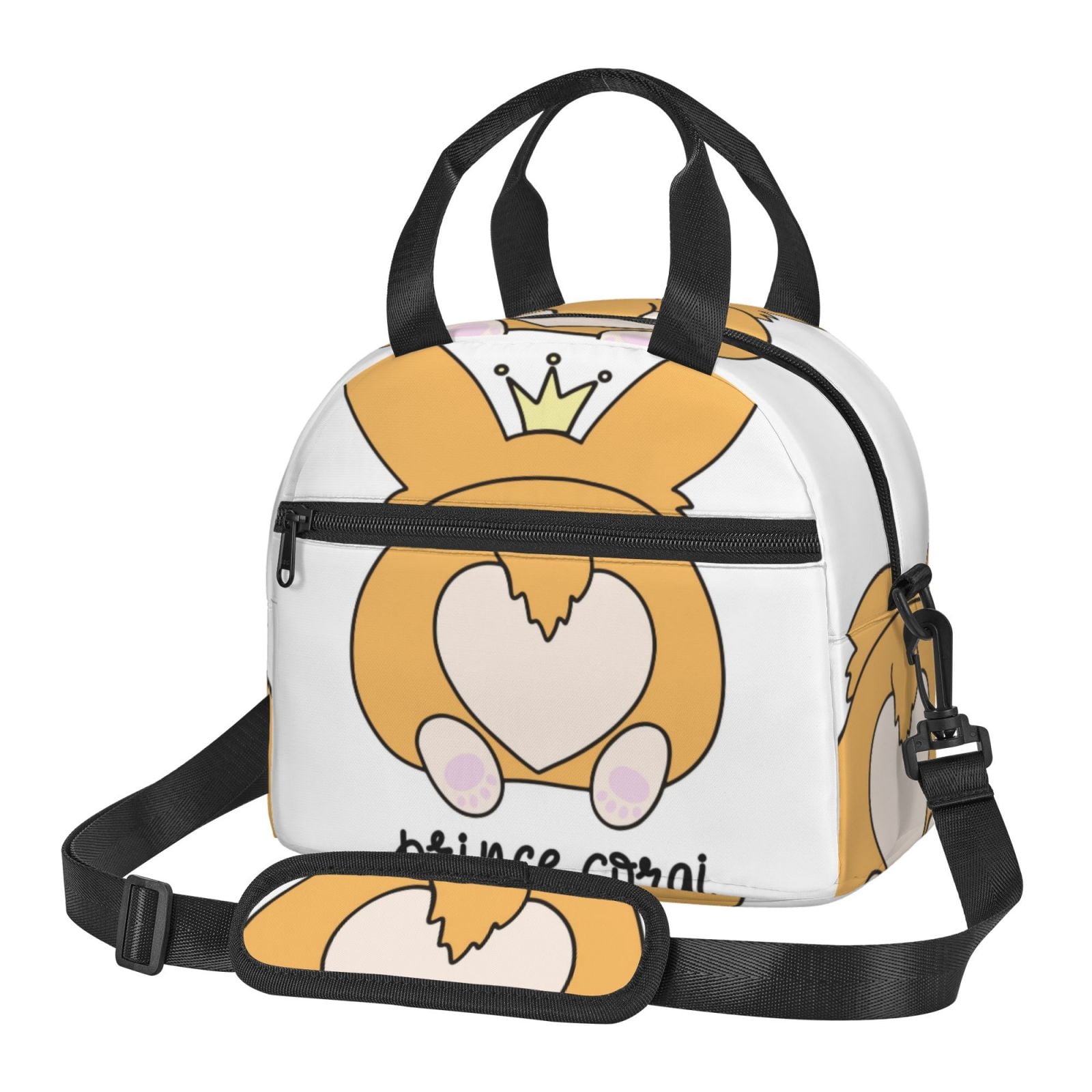Goofa Prince Corgi Dog Pattern Lunch Bag ,Insulated Lunch Box, Small ...