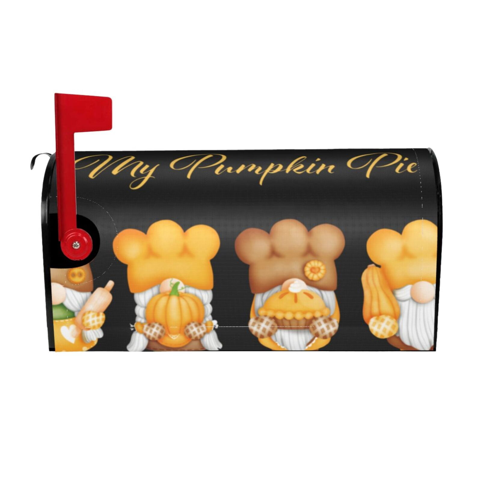 Goofa Pumpkin Pie Gnome Pattern Mailbox Cover, Mailbox Decoration with ...