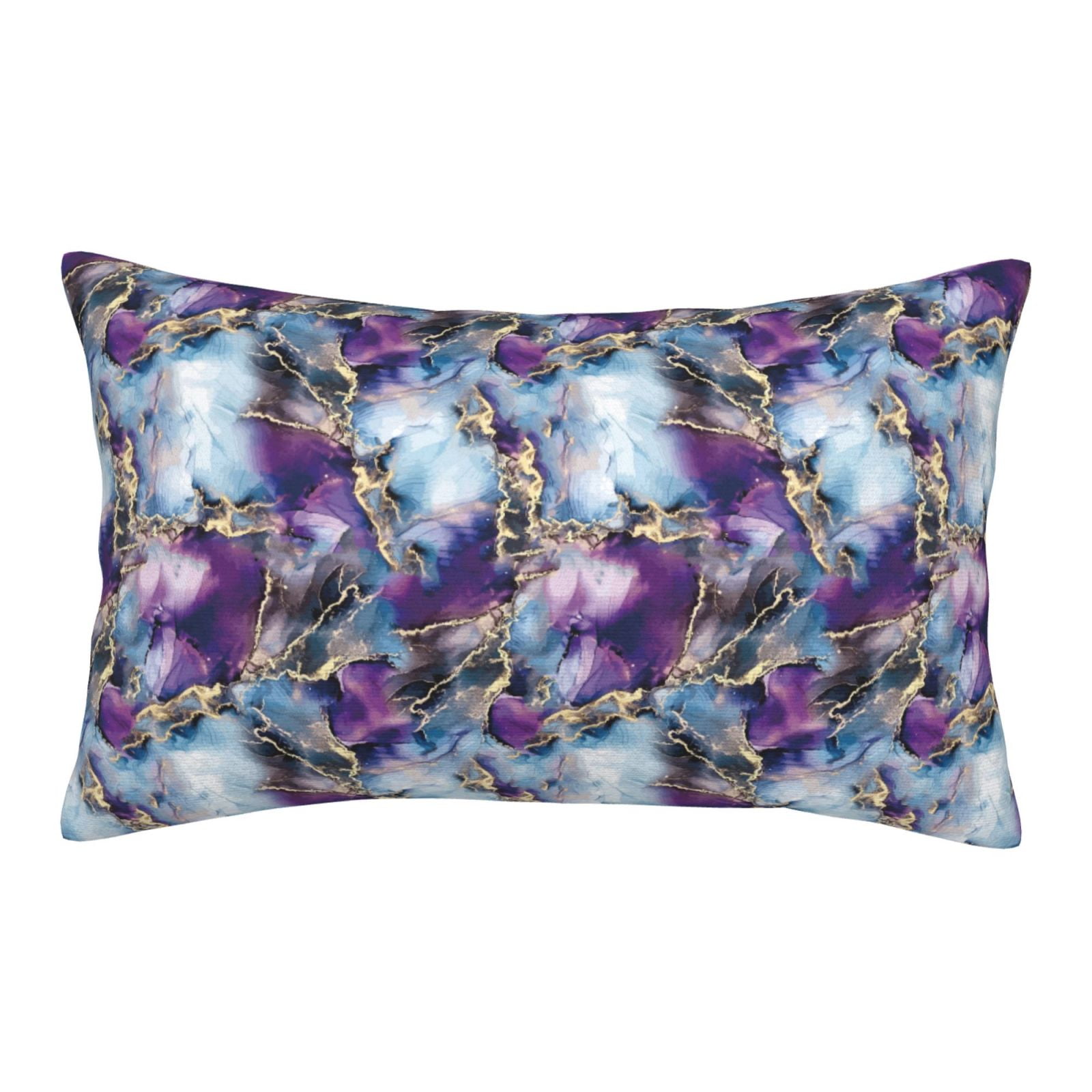 Goofa Purple Marble Texture Pattern Pillow Case – Plush & Soft Cushion ...