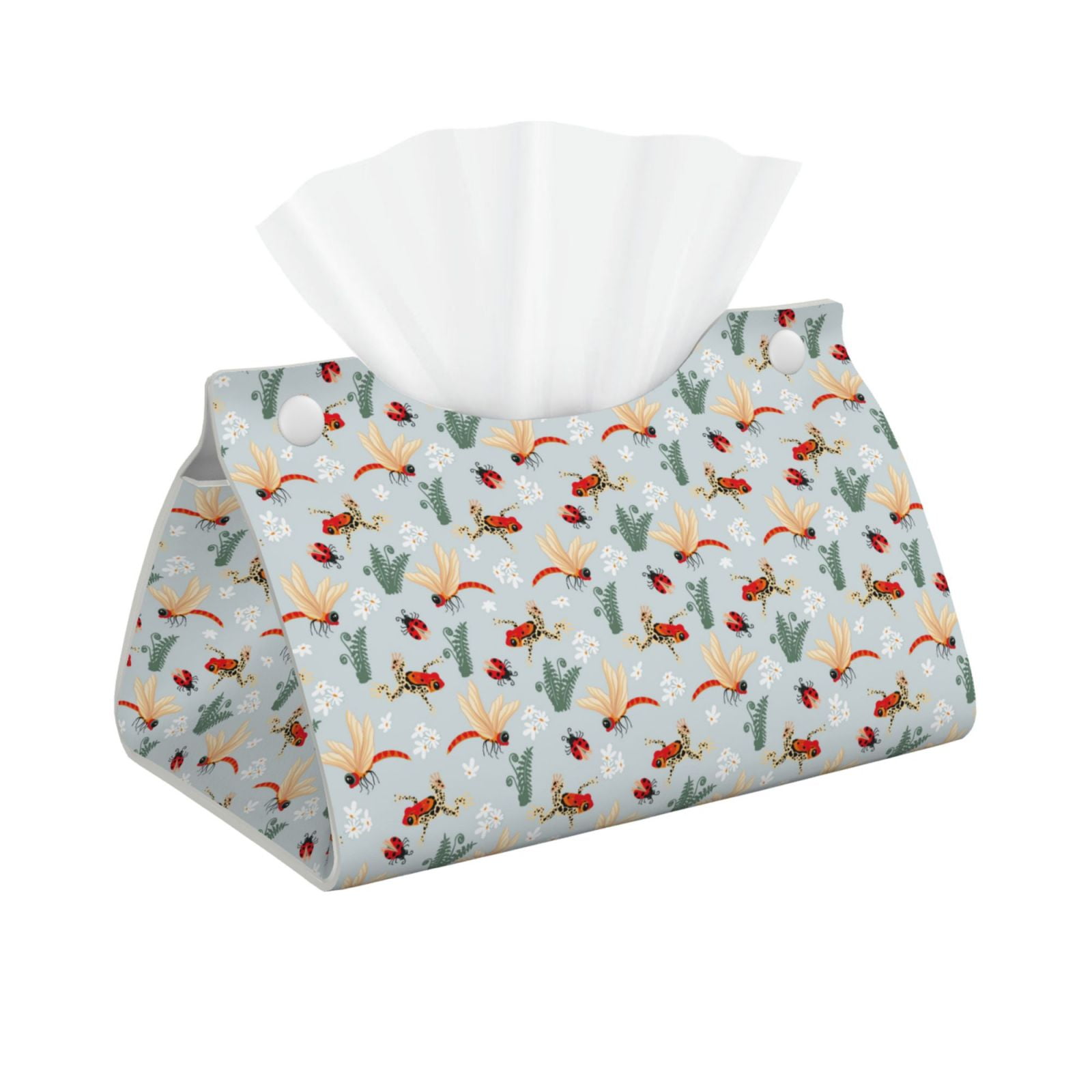 Goofa Ragonfly And Ladybug Pattern Triangle Square Tissue Box Cover ...