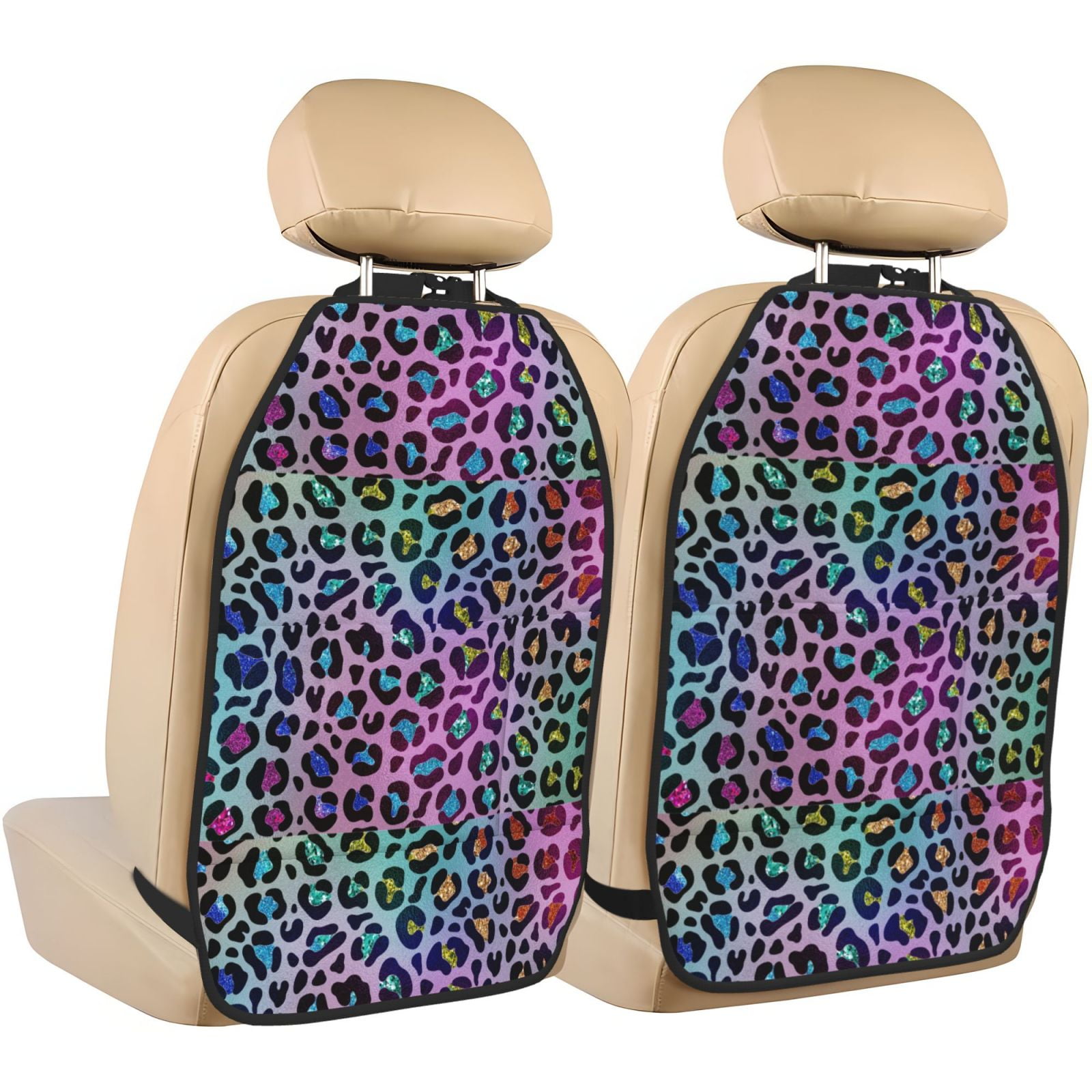 Goofa Rainbow Animal Skin Pattern Car Back Seat Protector for Kids (2 ...