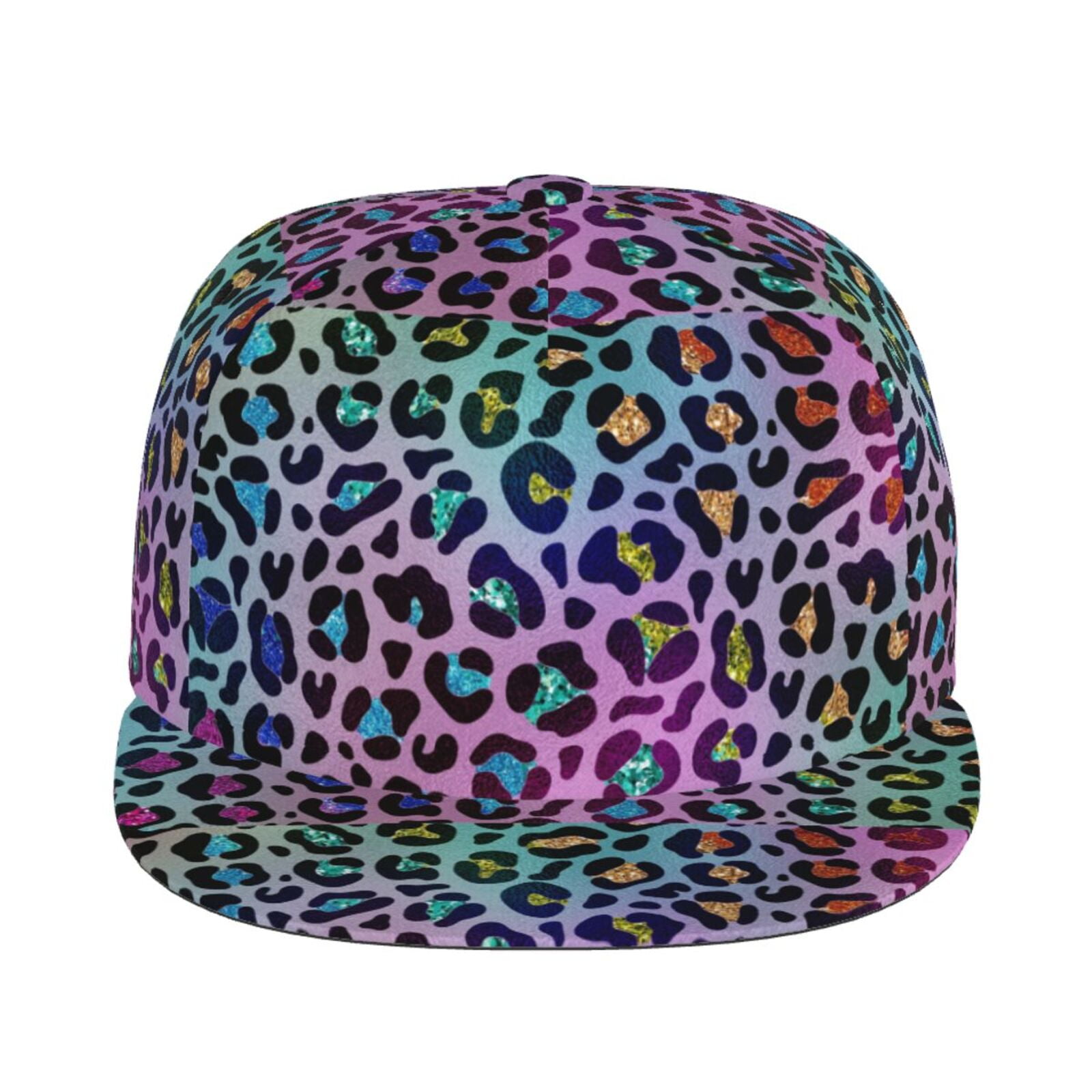 Goofa Rainbow Animal Skin Printed Men's Baseball Cap,Straight Brim Hat ...