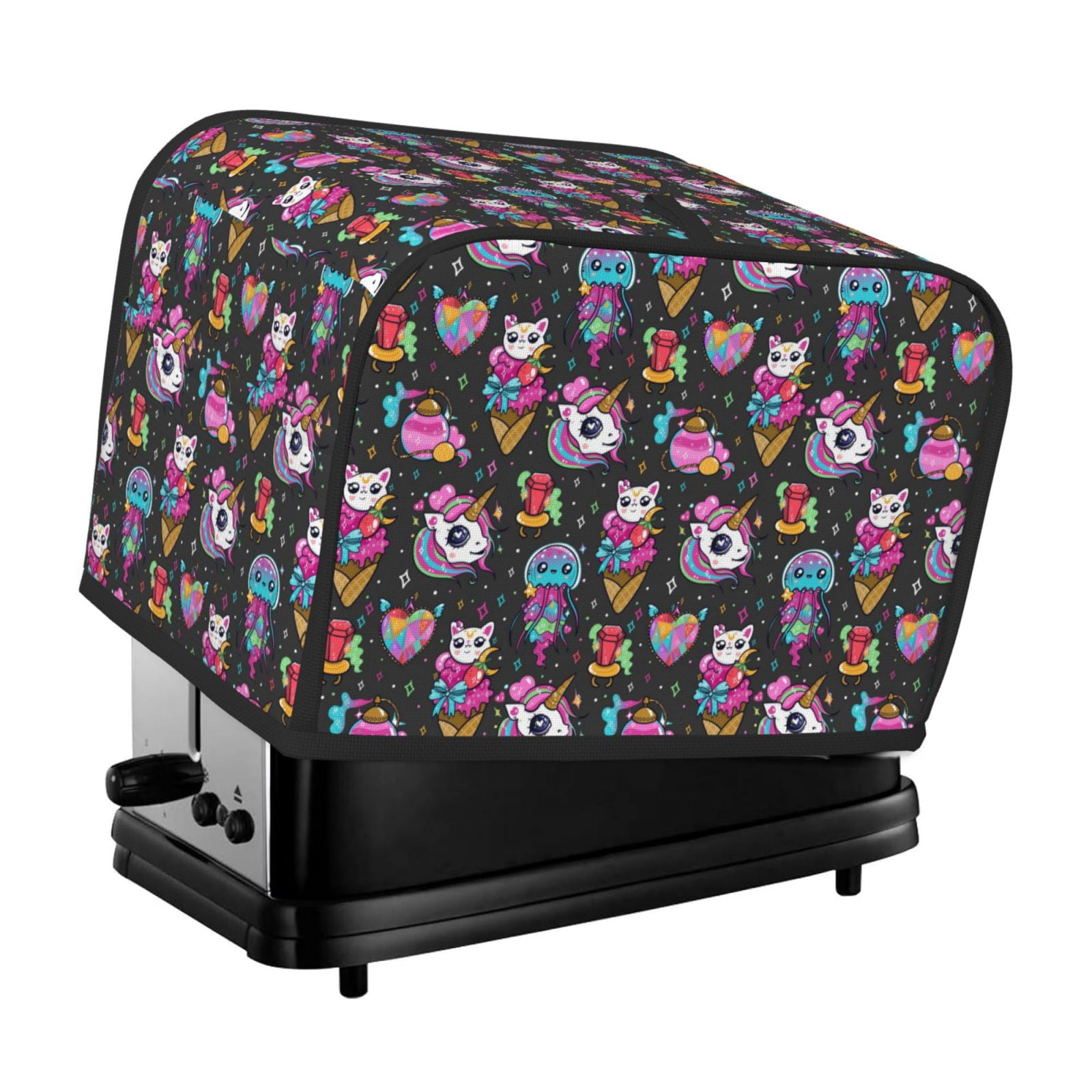 Goofa Rainbow Unicorn And Cat Icecream Print Toaster Cover 2 Slice, Two ...