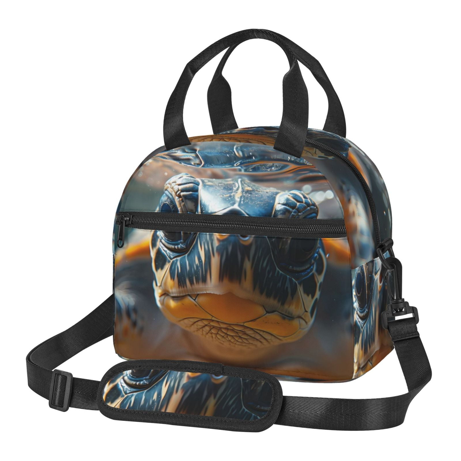 Goofa Realistic Cute Sea Turtle Pattern Lunch Bag ,Insulated Lunch Box ...