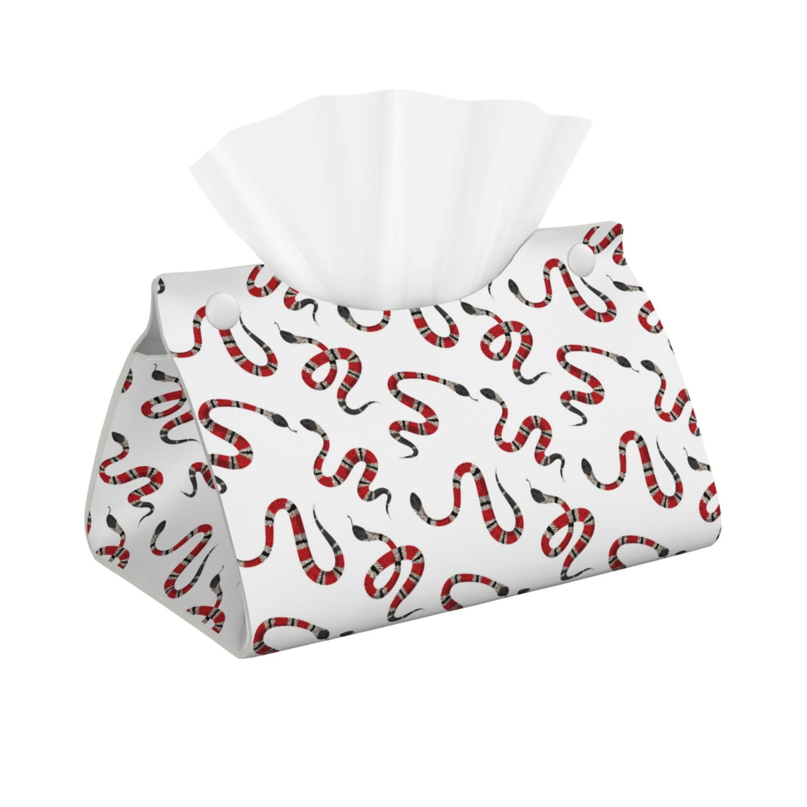 Goofa Red Snake Pattern Triangle Square Tissue Box Cover, Modern PVC ...