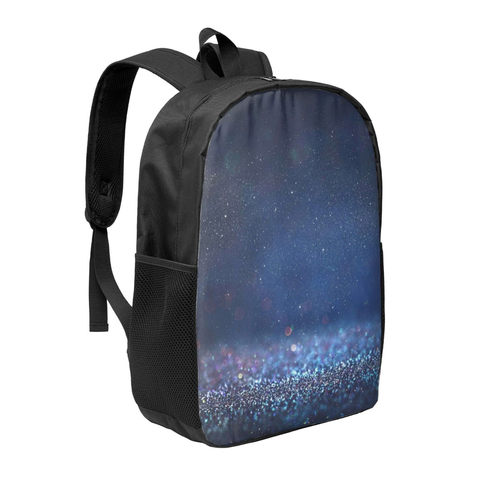 Goofa Retro Blue Glitter Pattern 17in Student Backpack - School, Travel ...