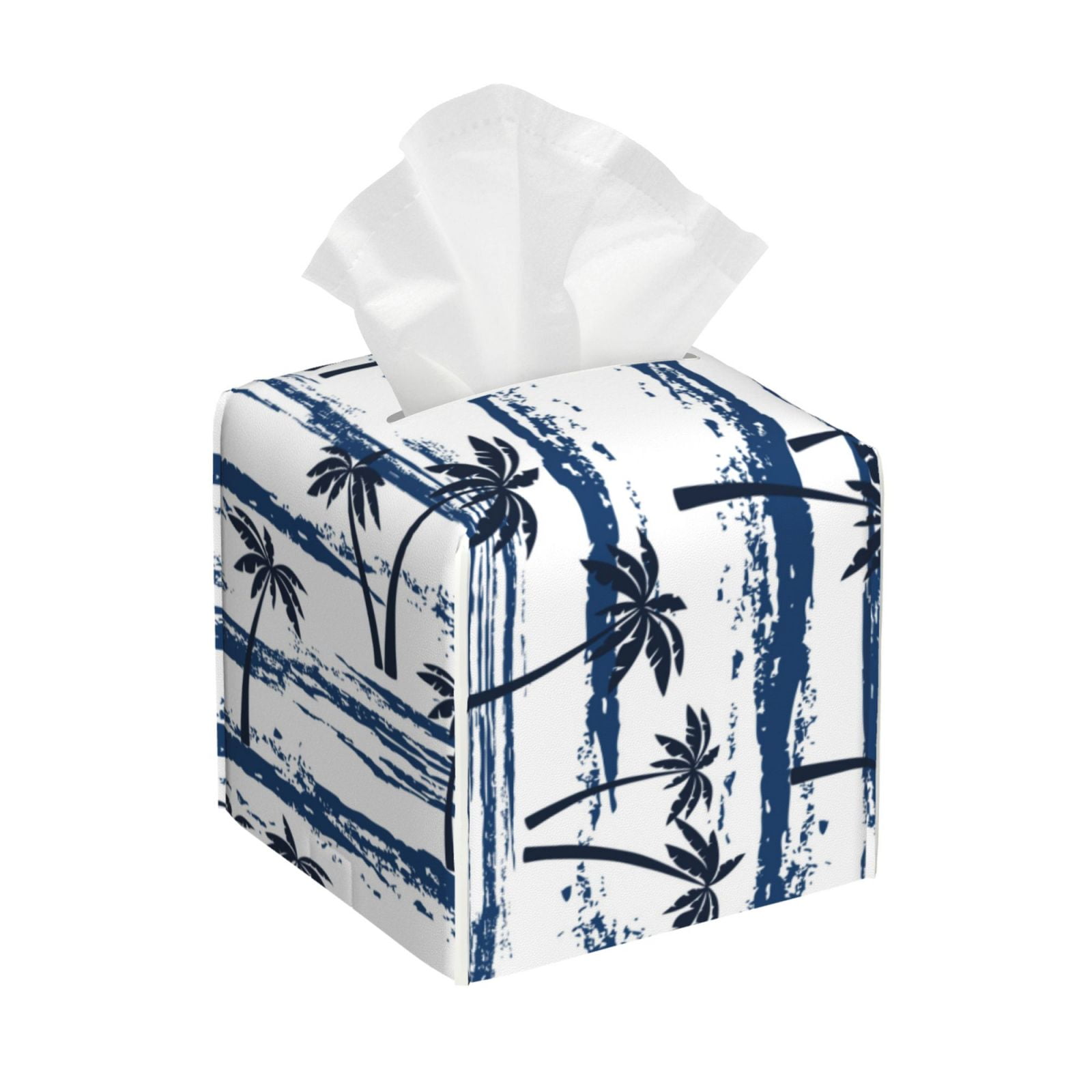 Goofa Retro Coconut Tree Tissue Box Cover PVC Leather Tissue Holder ...