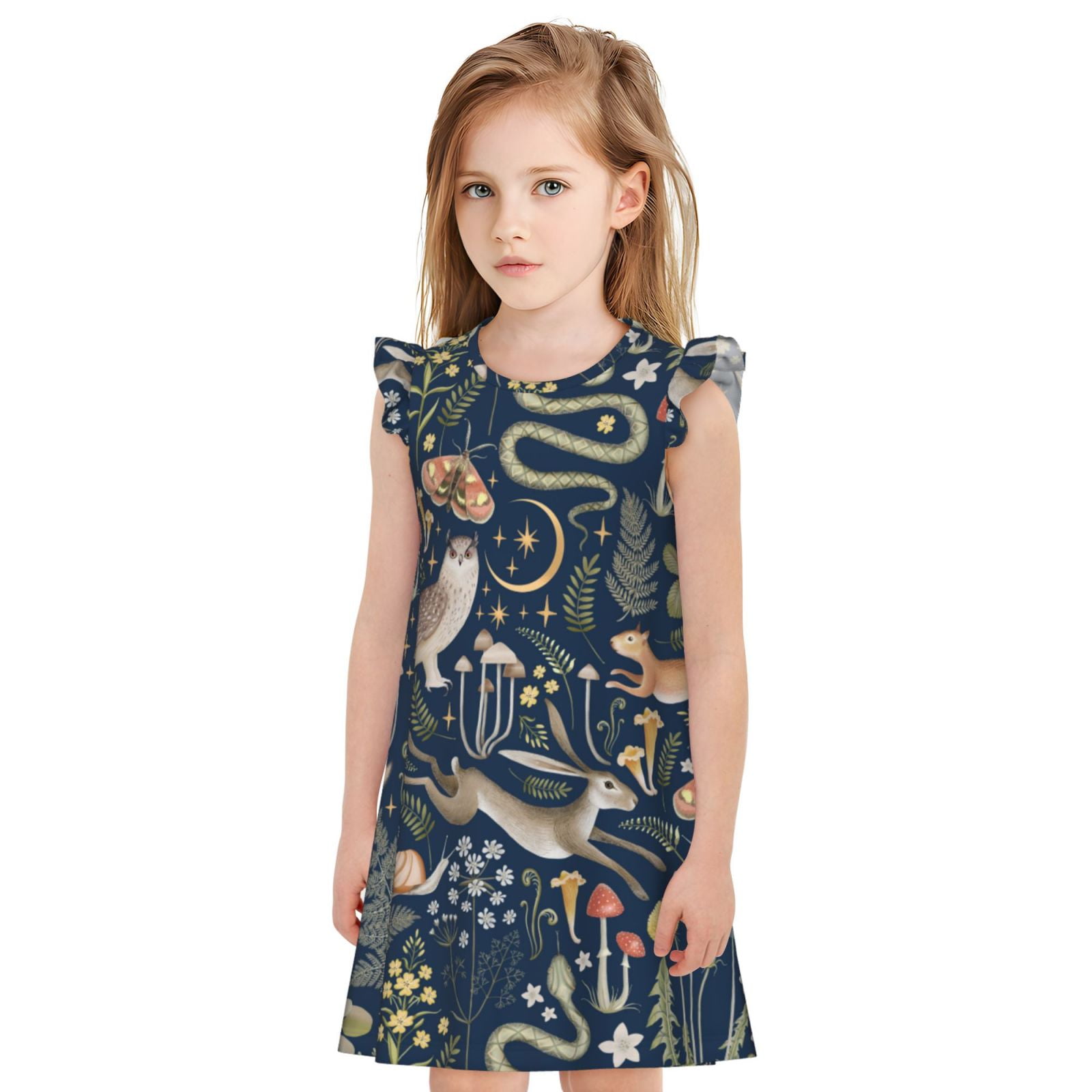 Goofa Retro Forest Animals Pattern Sweet & Sassy Girls' Nightgowns ...