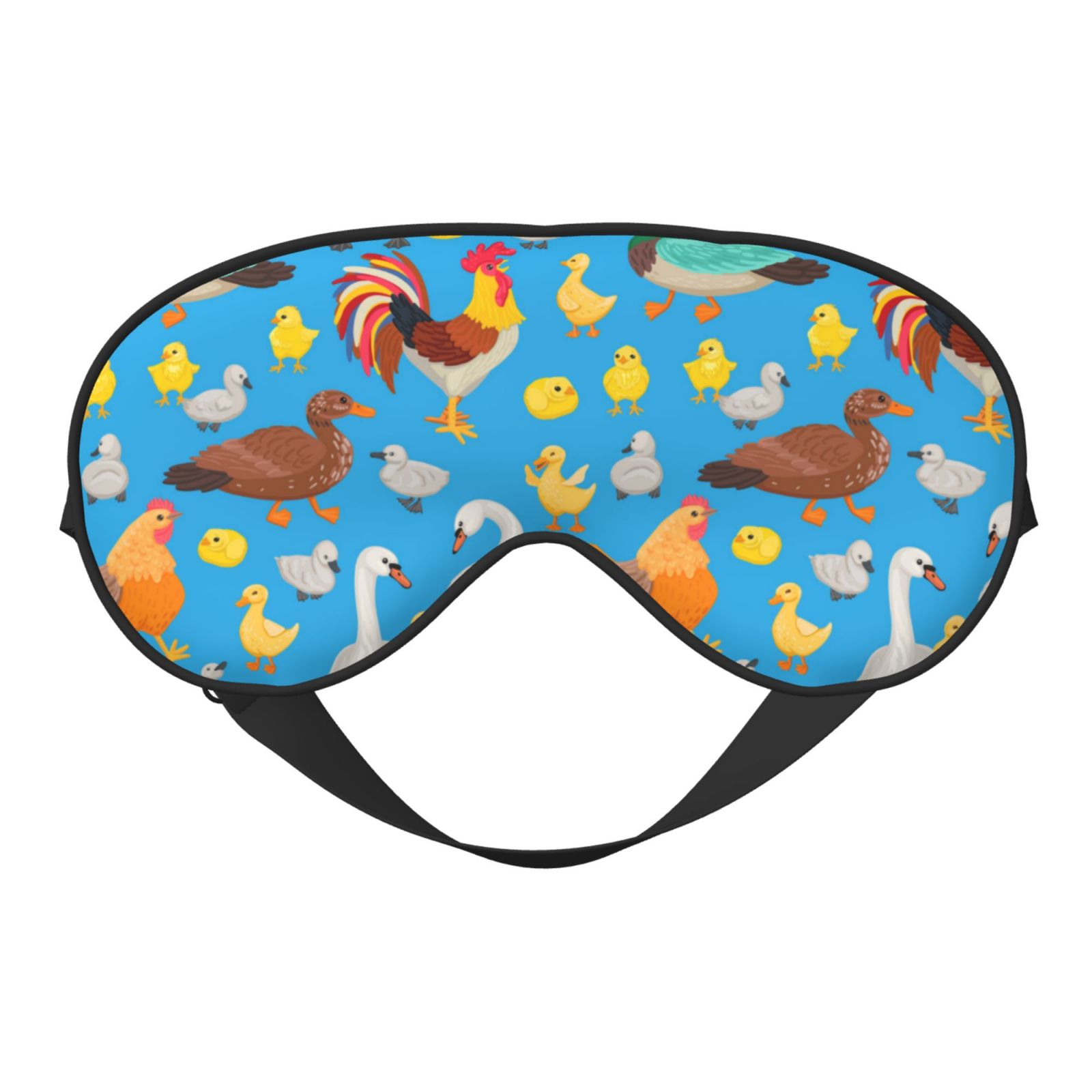 Goofa Rooster And Chickens Printed Sleep Eye Mask for Men Women, Zero ...