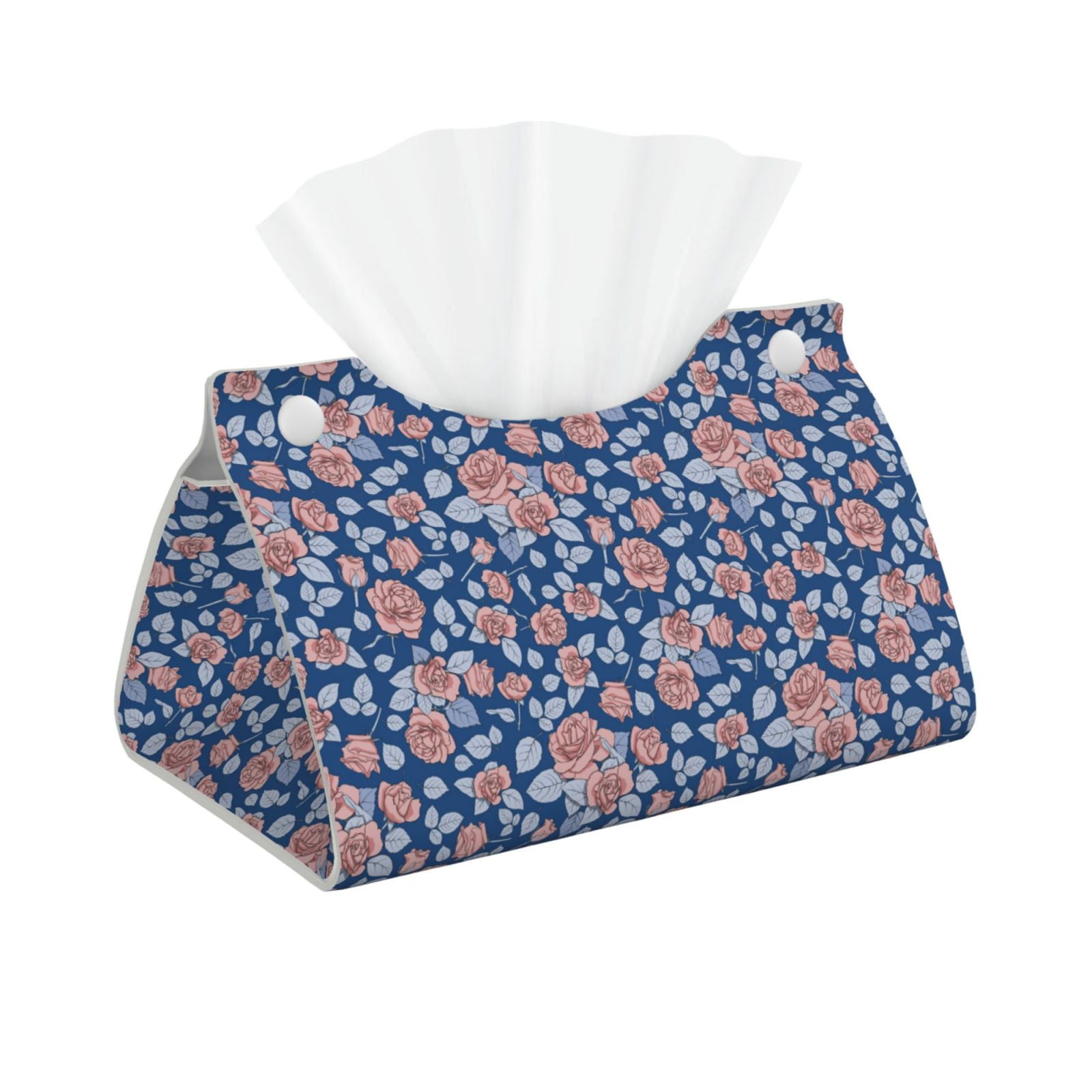 Goofa Rose Flowers Pattern Triangle Square Tissue Box Cover, Modern PVC ...