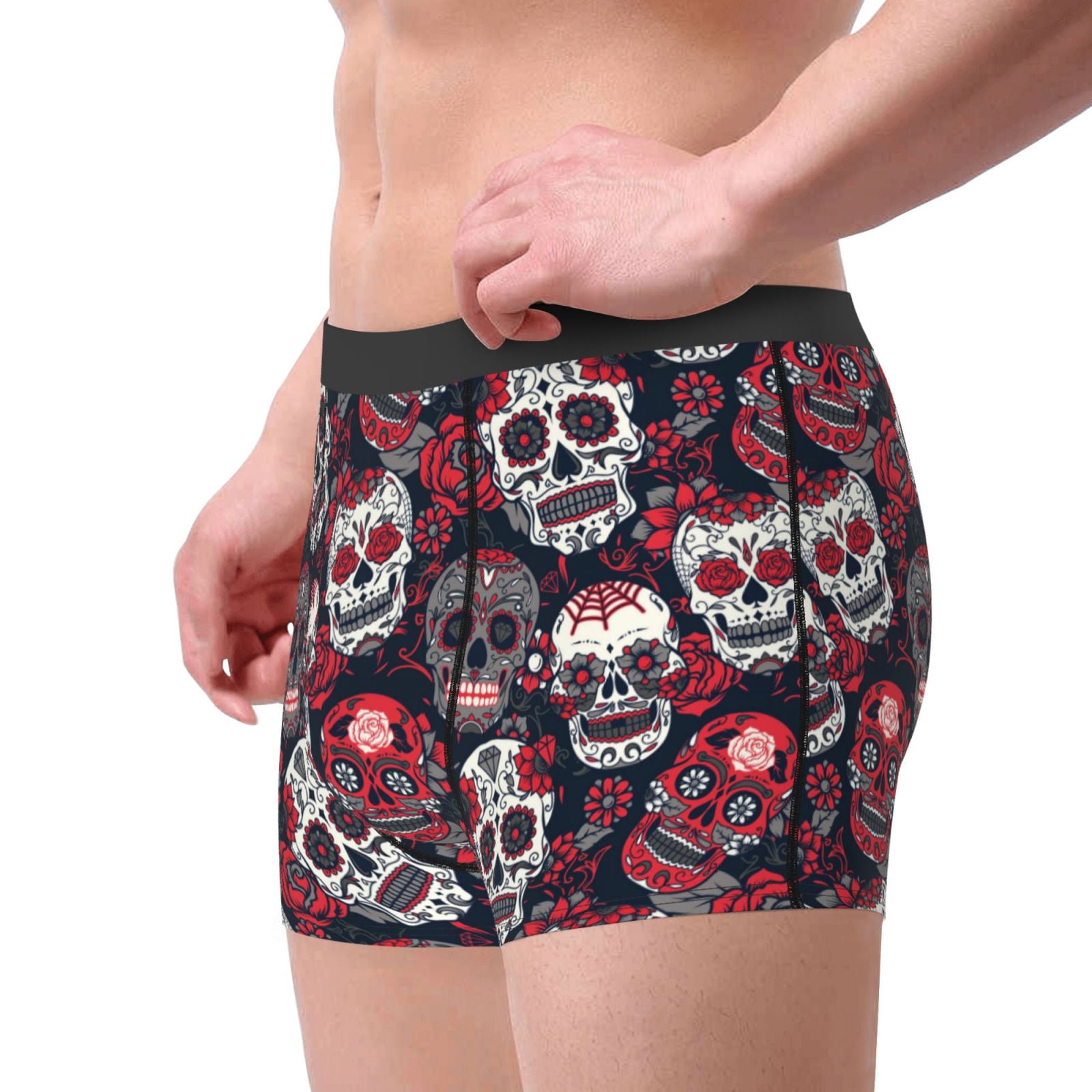Goofa Rose Flowers Printed Men's Boxer Briefs Underwear, Moisture ...