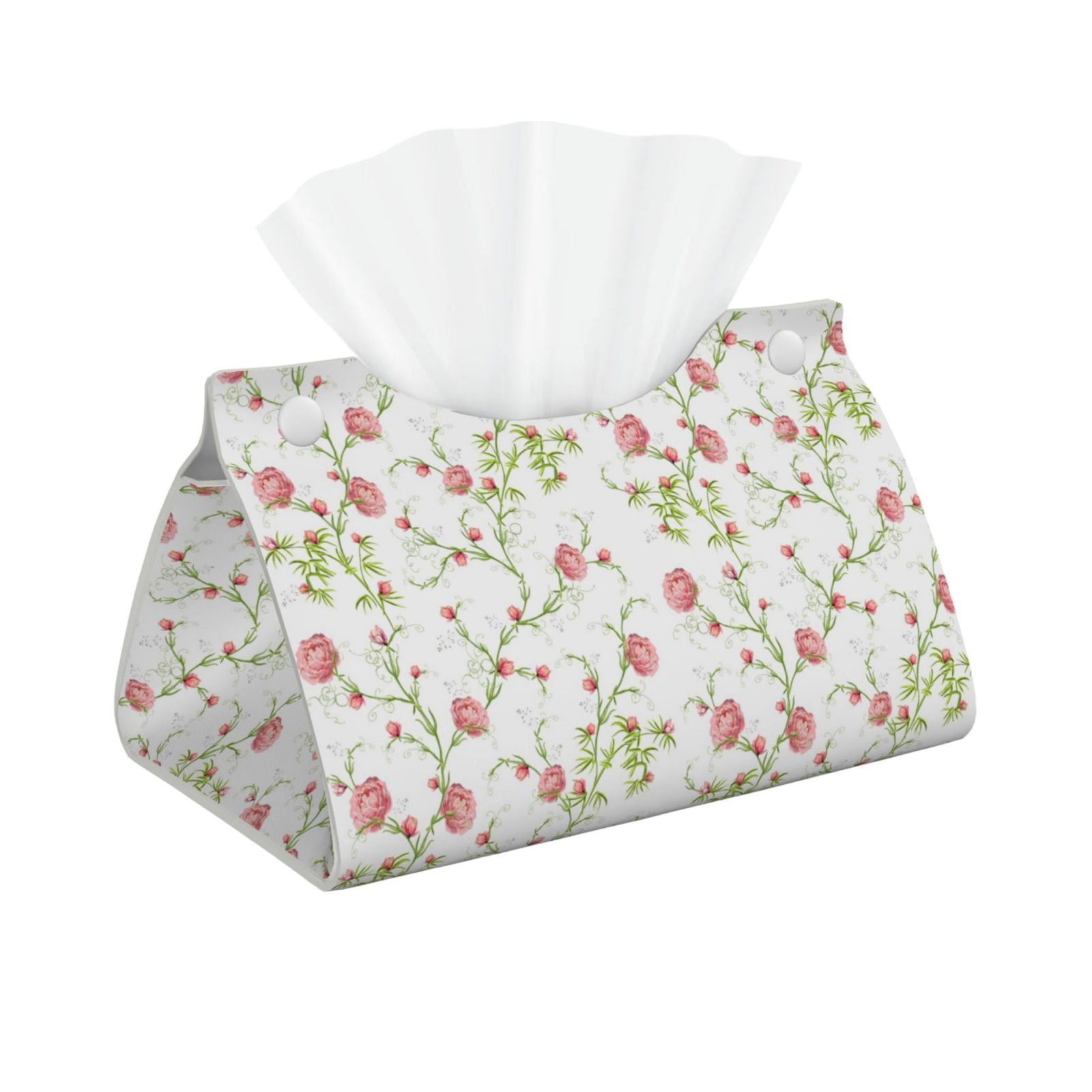 Goofa Roses Flowers Pattern Triangle Square Tissue Box Cover, Modern ...