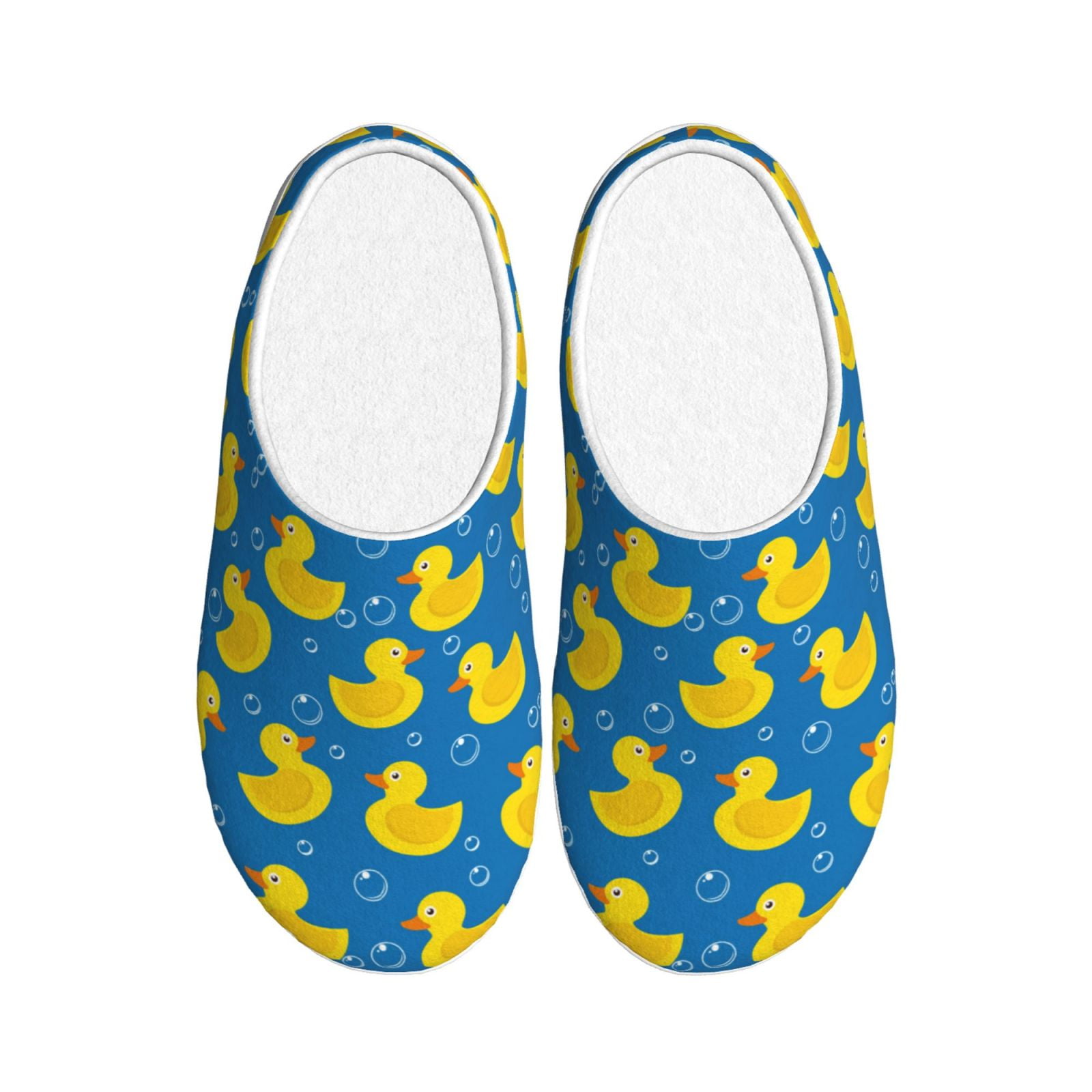Goofa Rubber Duck Print Womens Mens Cotton Lightweight House Slippers ...