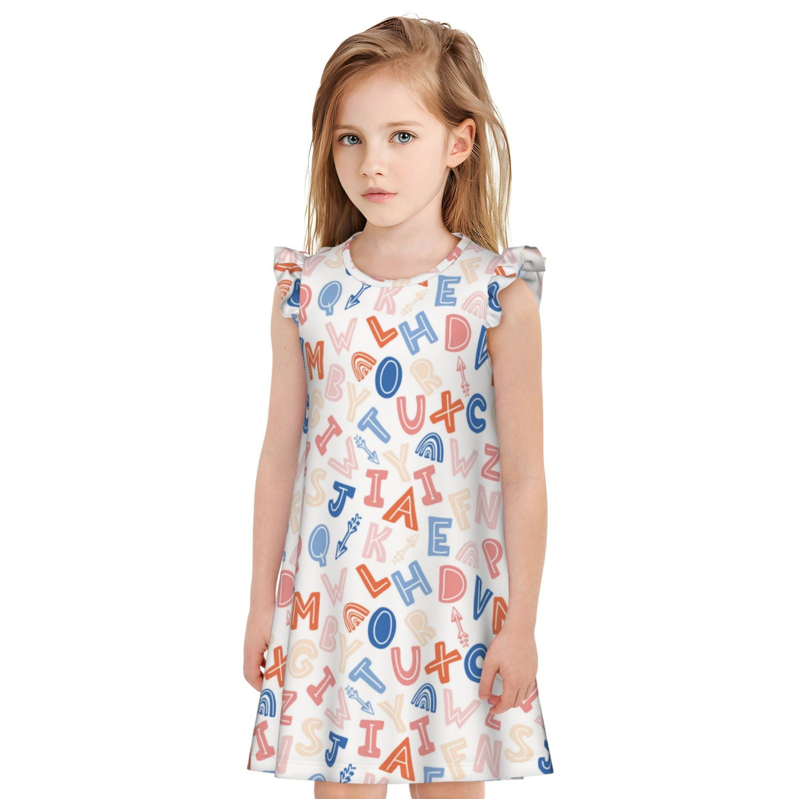 Goofa Scandinavian Alphabet Pattern Sweet & Sassy Girls' Nightgowns ...
