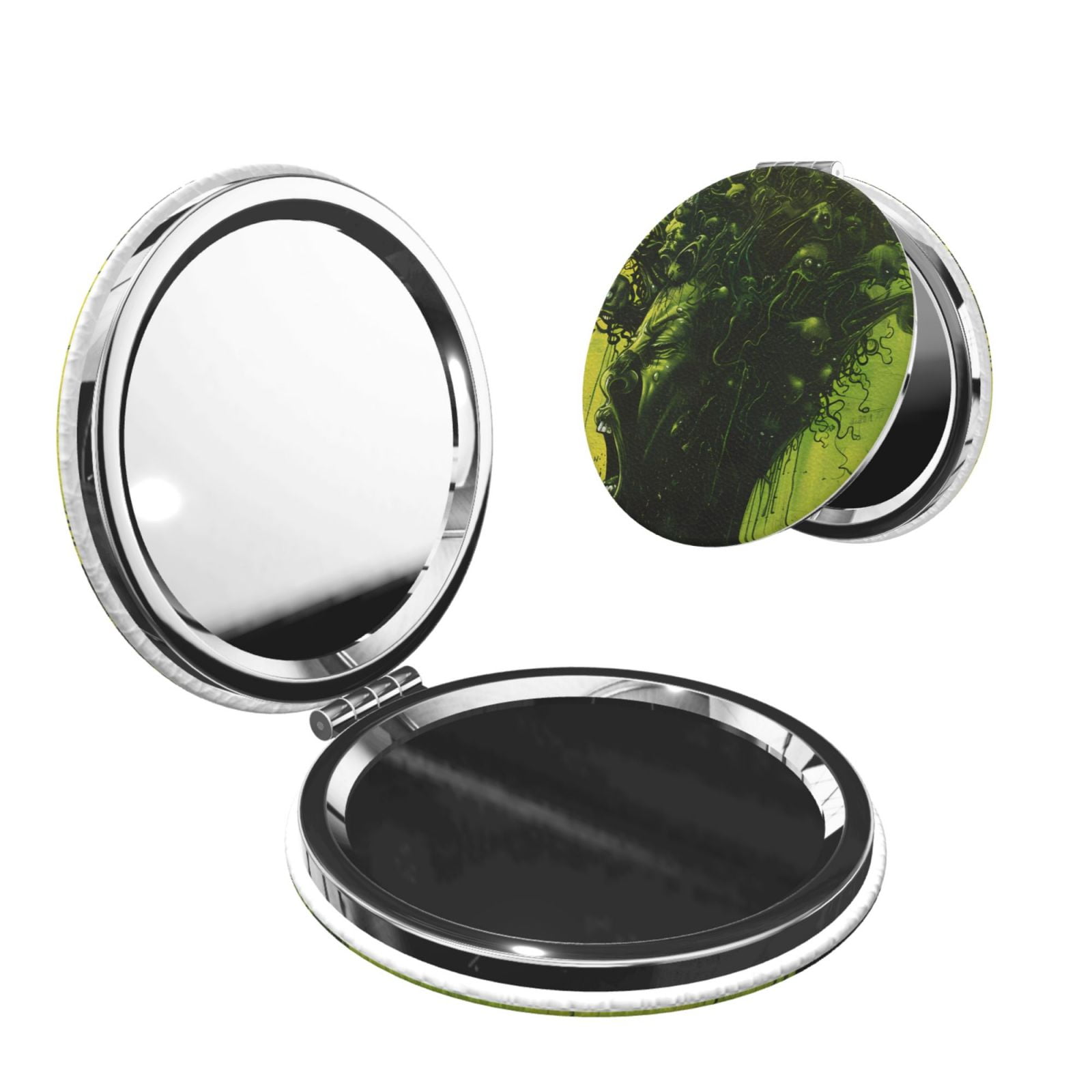 Goofa Screaming Horror Art Pattern Pocket Mirror, Portable Makeup ...