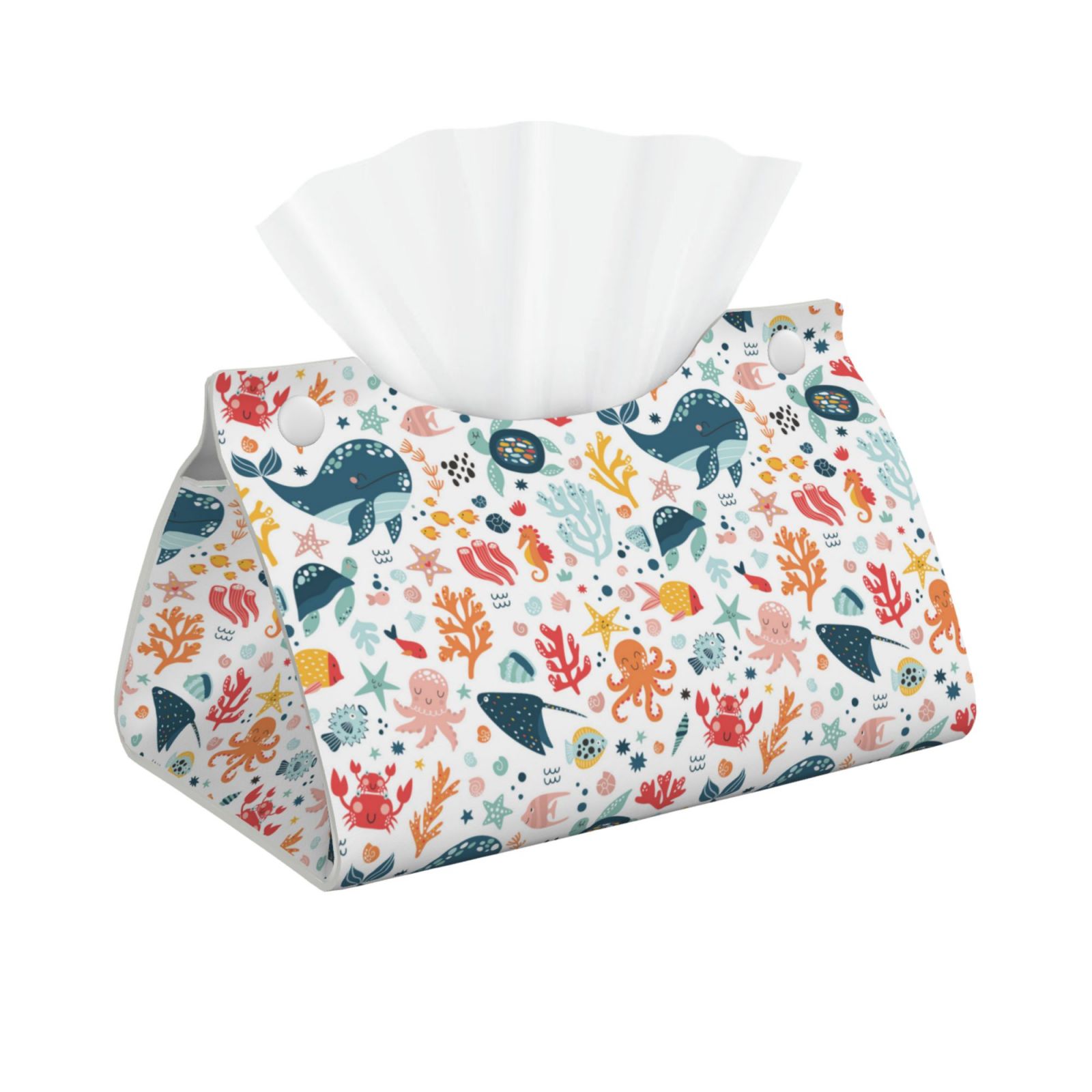 Goofa Sea Life 1 Pattern Triangle Square Tissue Box Cover, Modern PVC ...