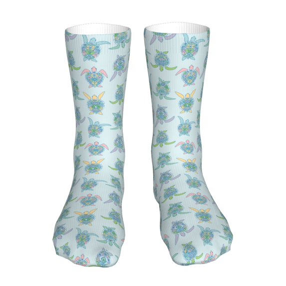 Goofa Sea Turtle for 16in Socks, Funny Novelty Crazy Design Cotton ...