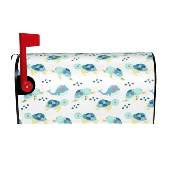 Goofa Sea Turtle Pattern Mailbox Cover, Mailbox Decoration with ...