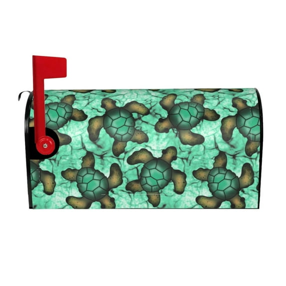 Goofa Sea Turtle Pattern Mailbox Cover, Mailbox Decoration with ...