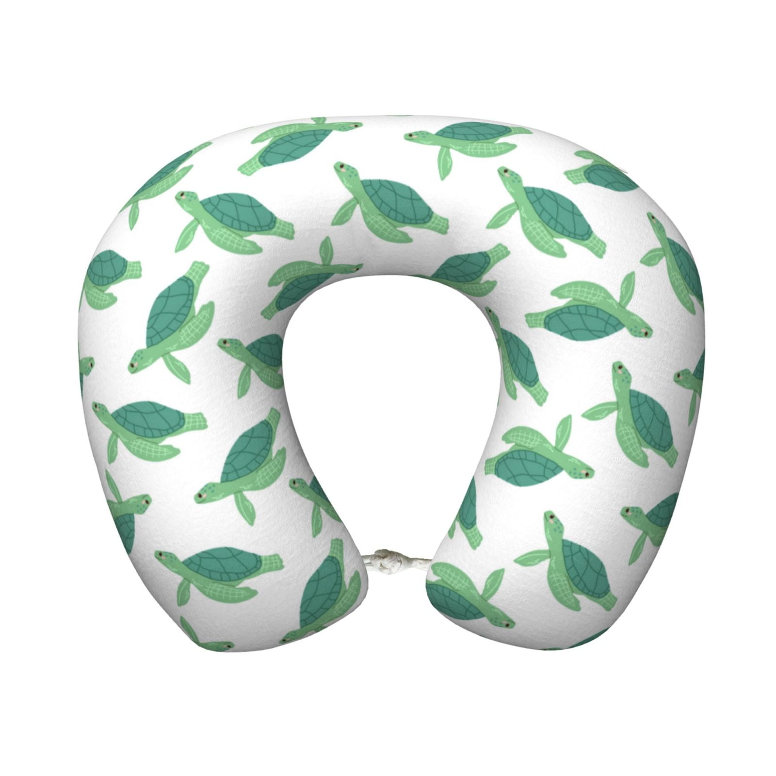 Goofa Sea Turtle Pattern Travel Pillow Memory Foam - Head Neck Support ...