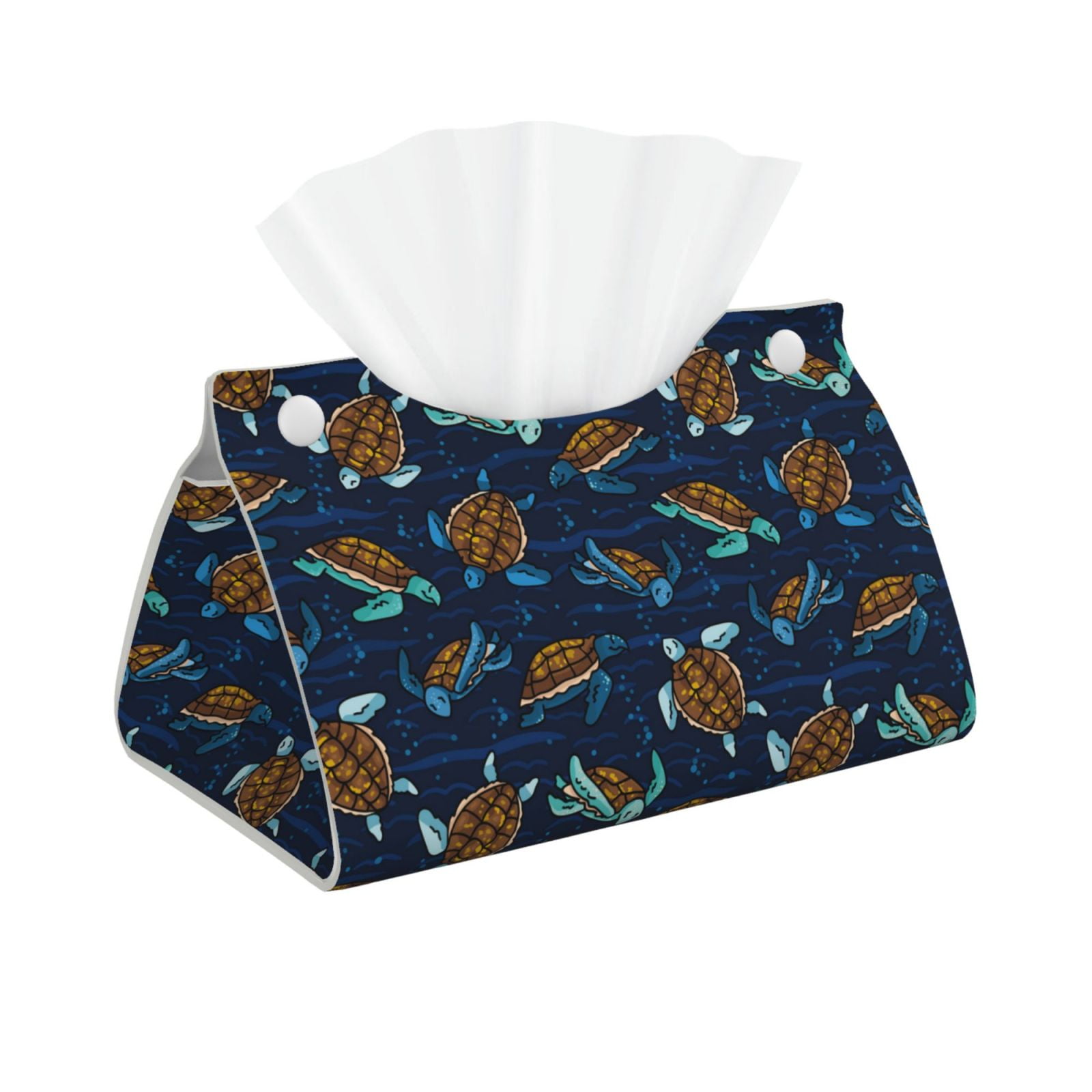 Goofa Sea Turtles Swimming Pattern Triangle Square Tissue Box Cover ...