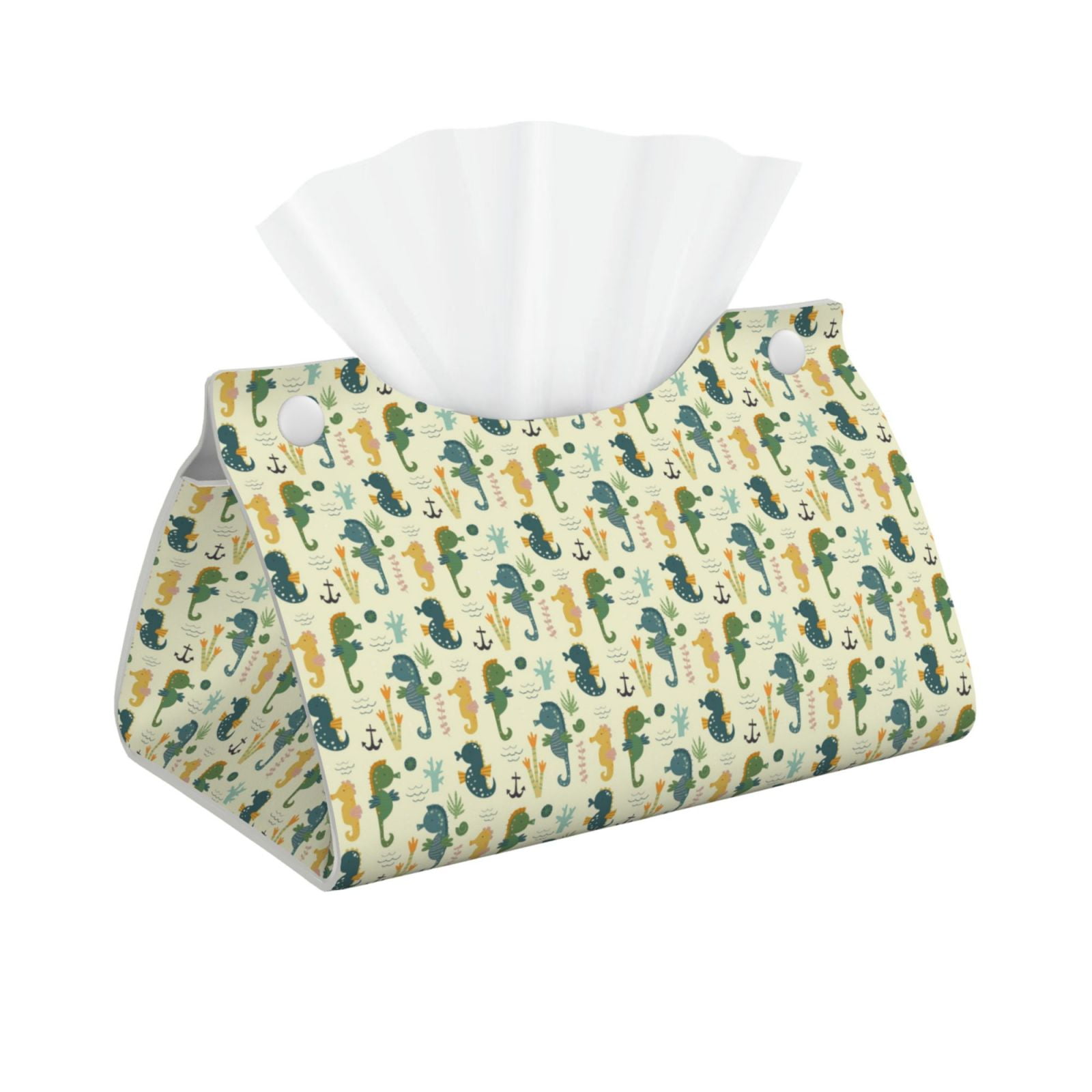 Goofa Seahorse Pattern Triangle Square Tissue Box Cover, Modern PVC ...