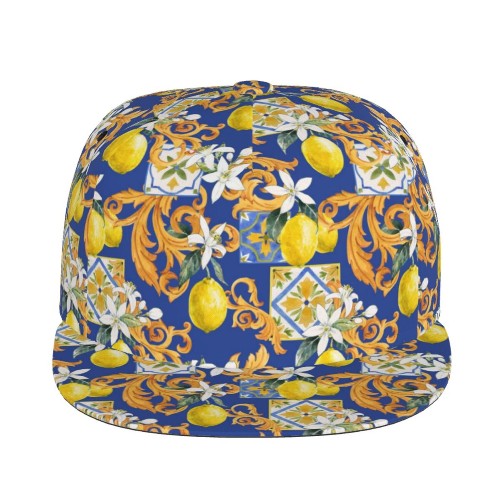 Goofa Sicilian Style Printed Men's Baseball Cap,Straight Brim Hat,Golf ...