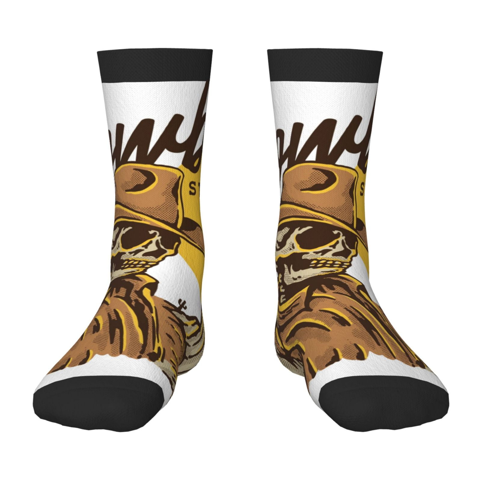 Goofa Skull Cowboy Pattern Children's Crew Socks, Kids' Daily Wear and ...
