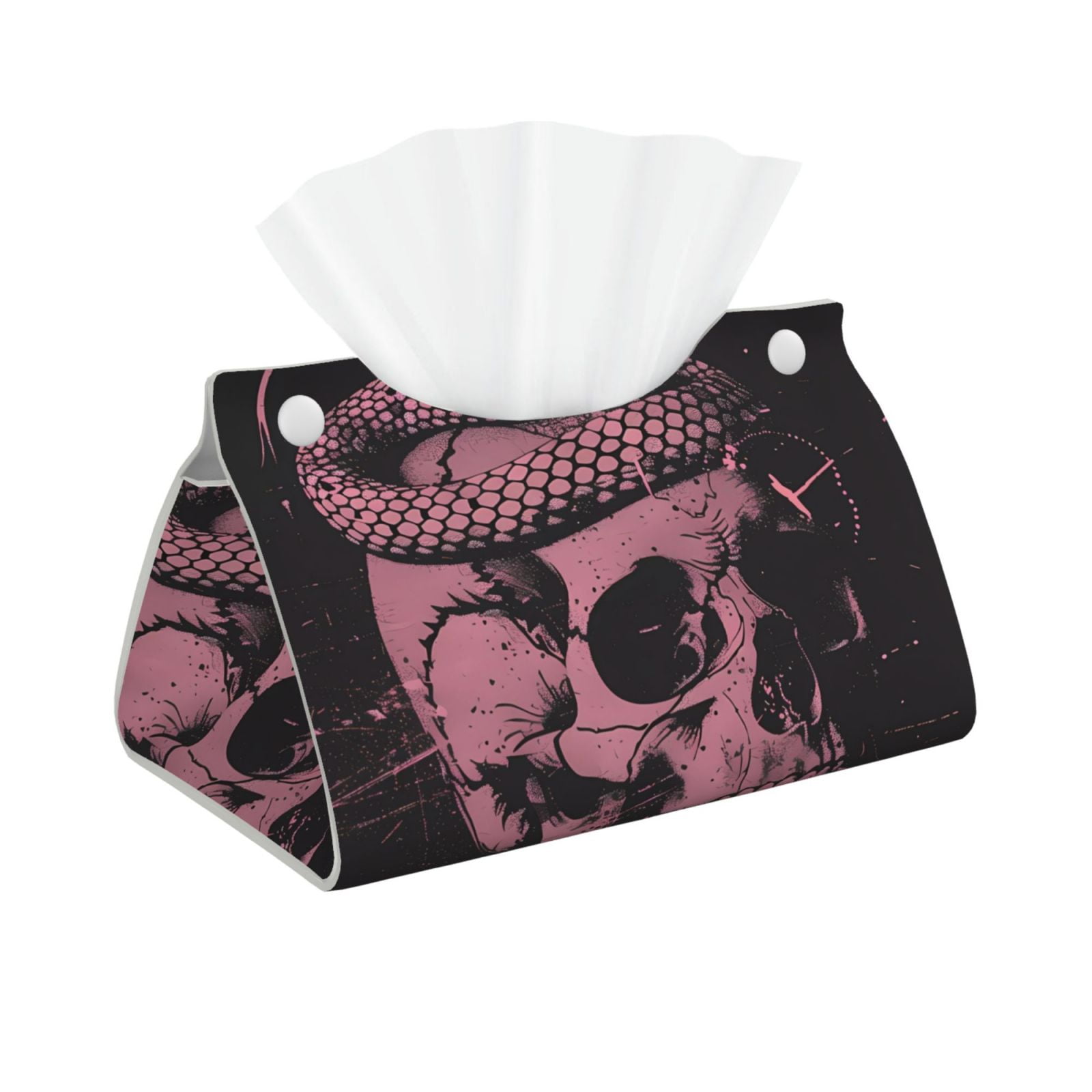 Goofa Skull and Snake Art Pattern Triangle Square Tissue Box Cover ...