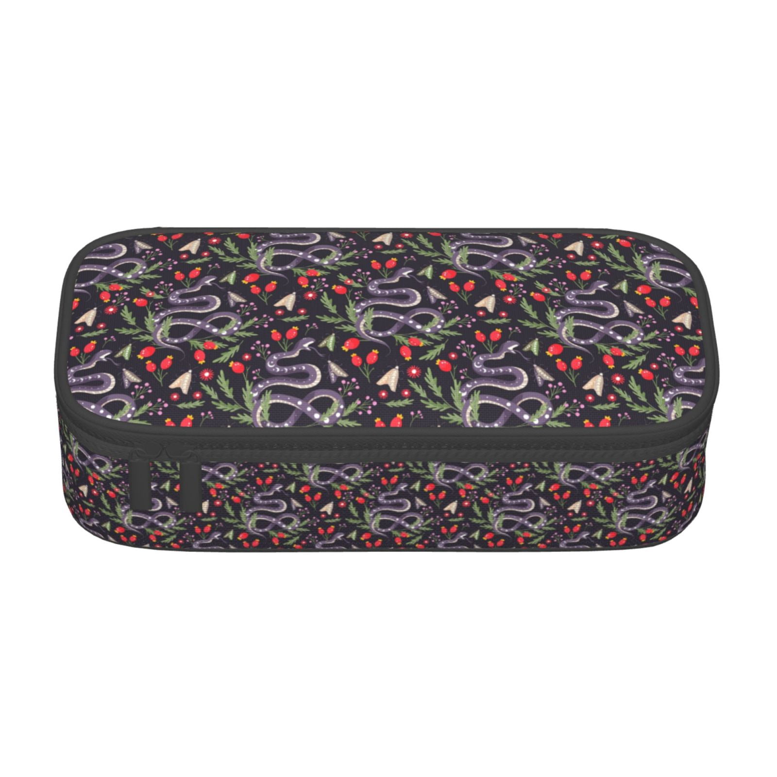 Goofa Snakes And Snake Fruit Pattern Pencil Case, Multi- Slot Pencil ...