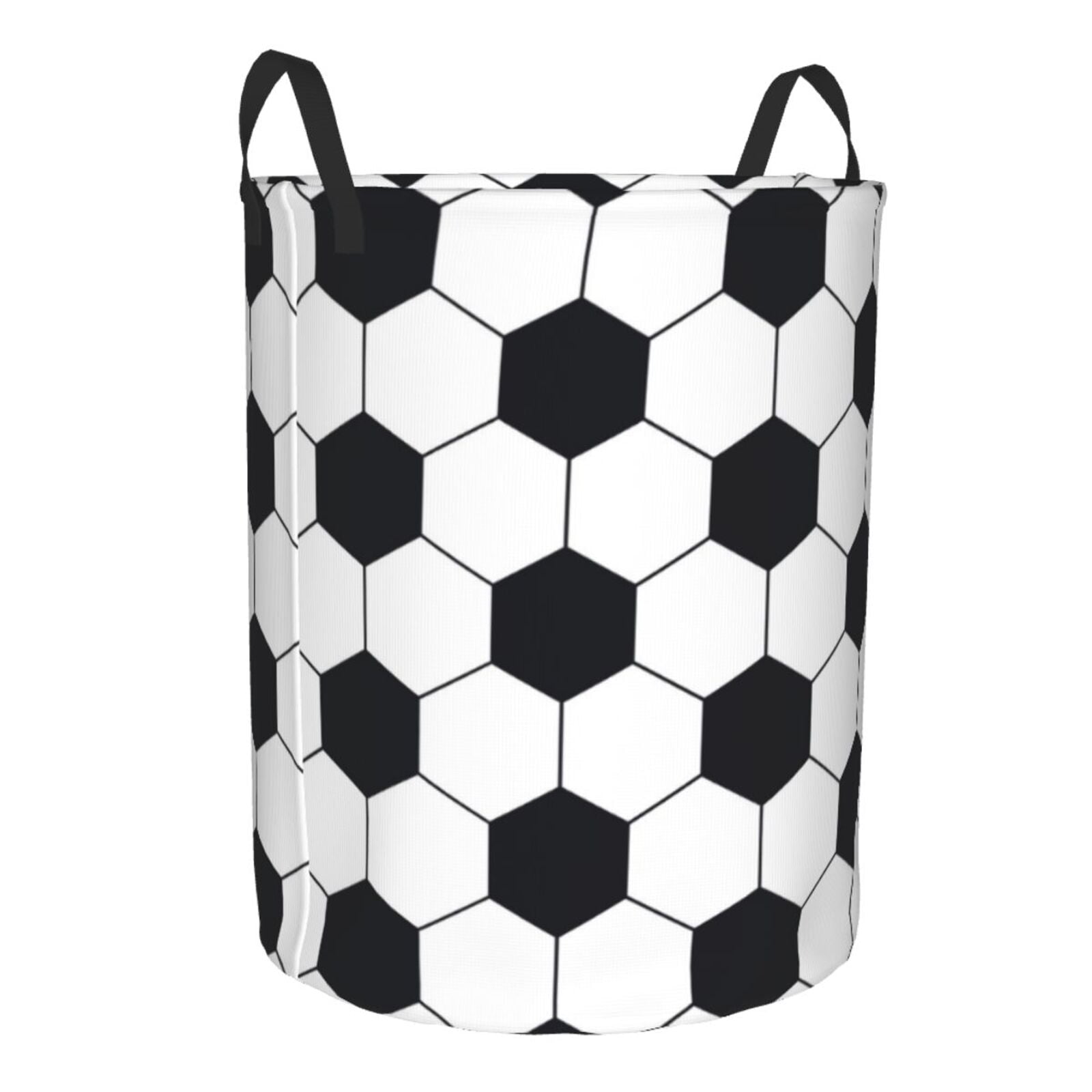 Goofa Soccer Ball Printed Circular Hamper,Laundry Basket with Handles ...
