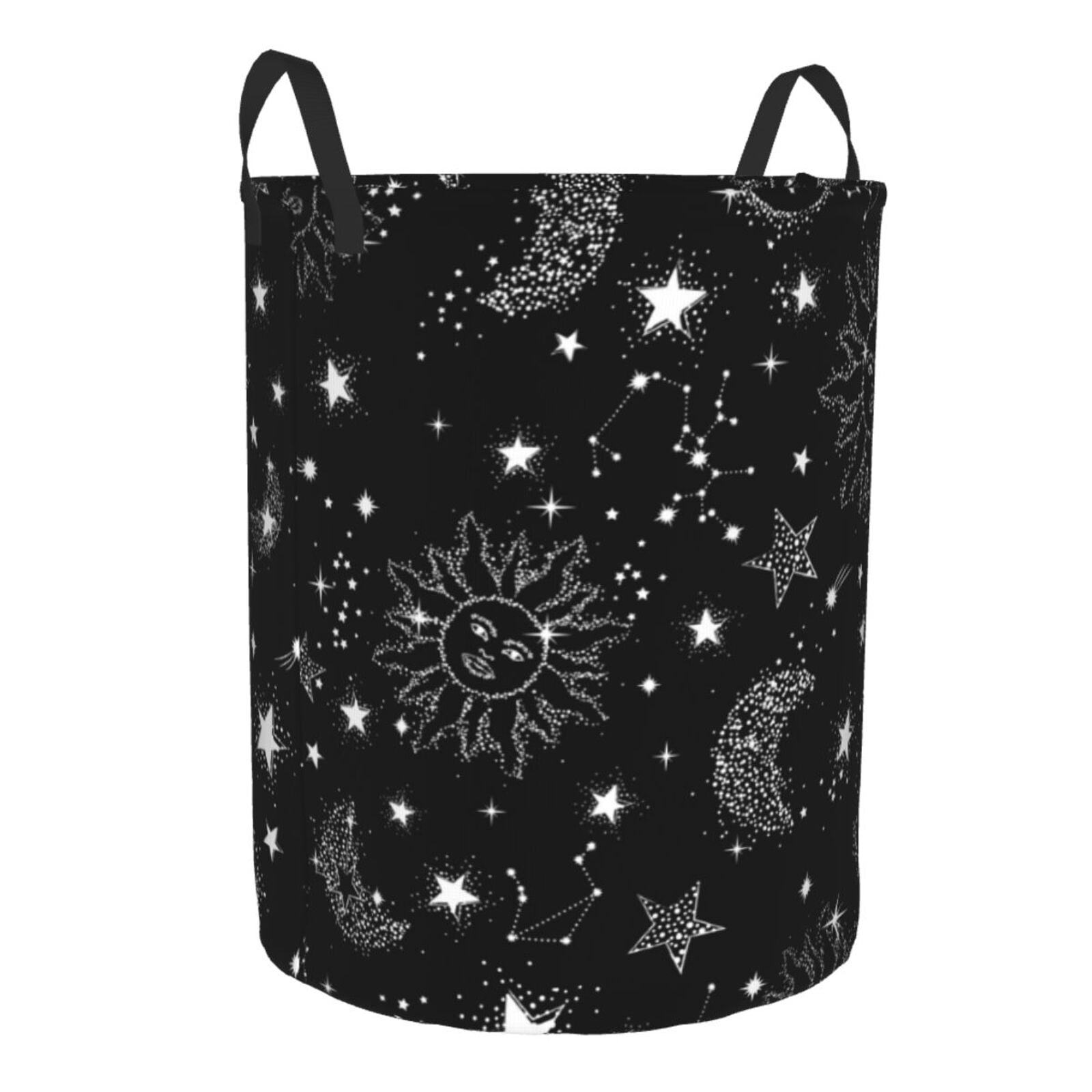 Goofa Space Galaxy Printed Circular Hamper,Laundry Basket with Handles ...