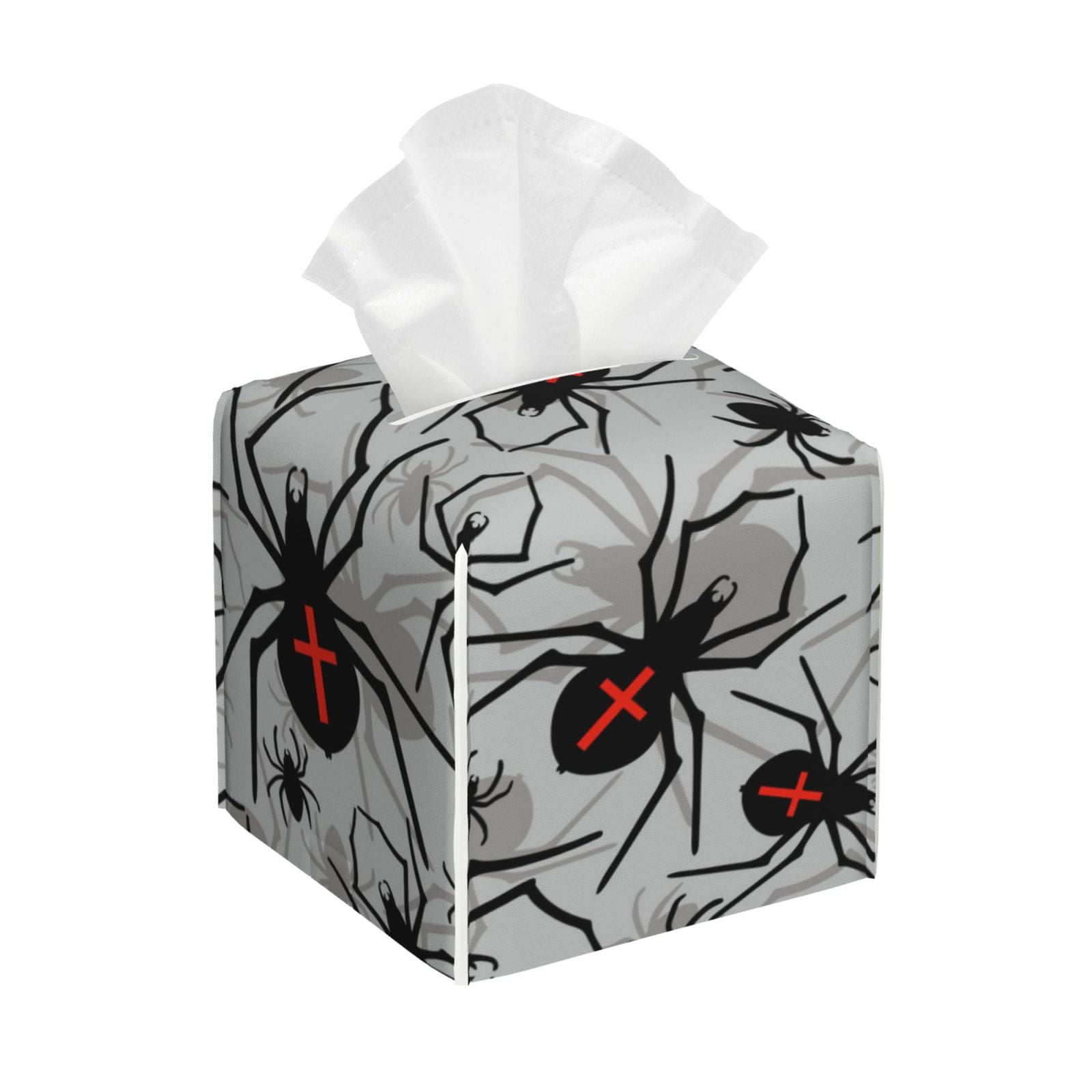Goofa Spiders Tissue Box Cover PVC Leather Tissue Holder Square Facial ...