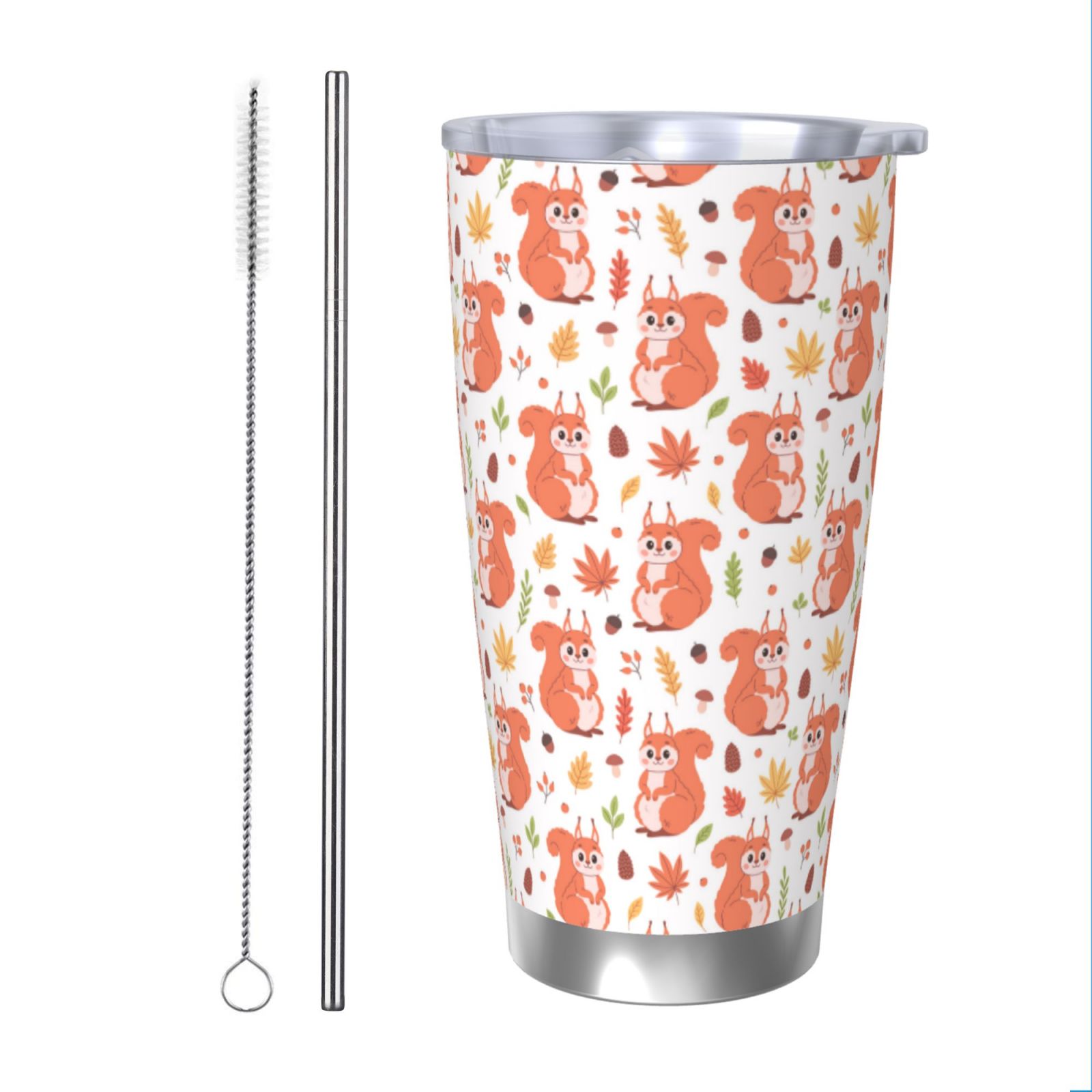 Goofa Squirrel And Maple Leaf for 20 oz Skinny Tumbler Stainless Steel ...