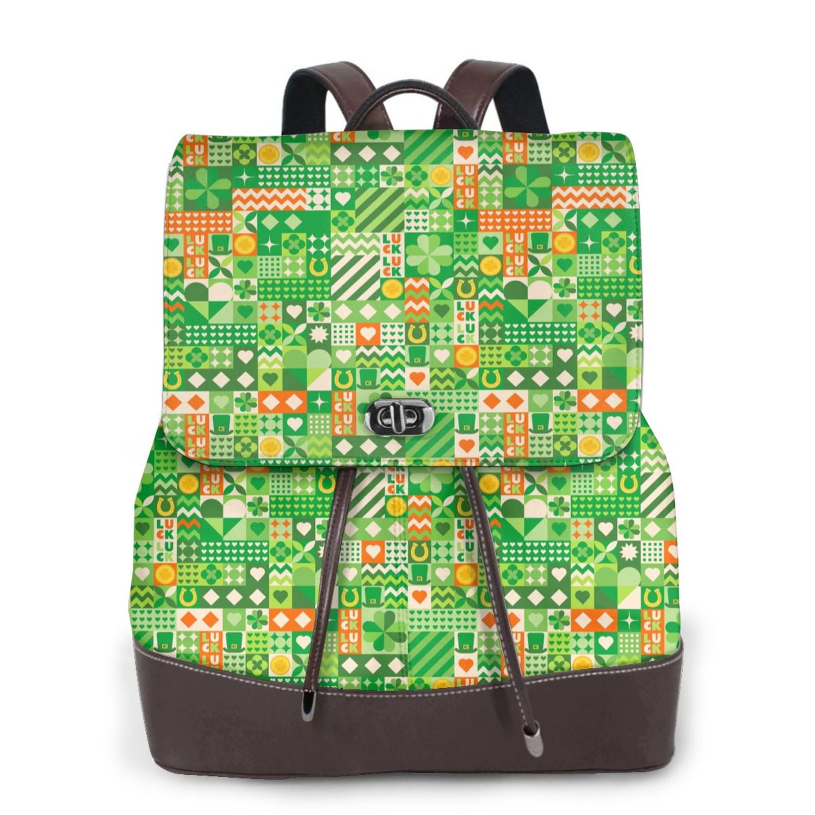 Goofa St Patrick's Day6 for Leather Backpack Purse for Women Fashion ...