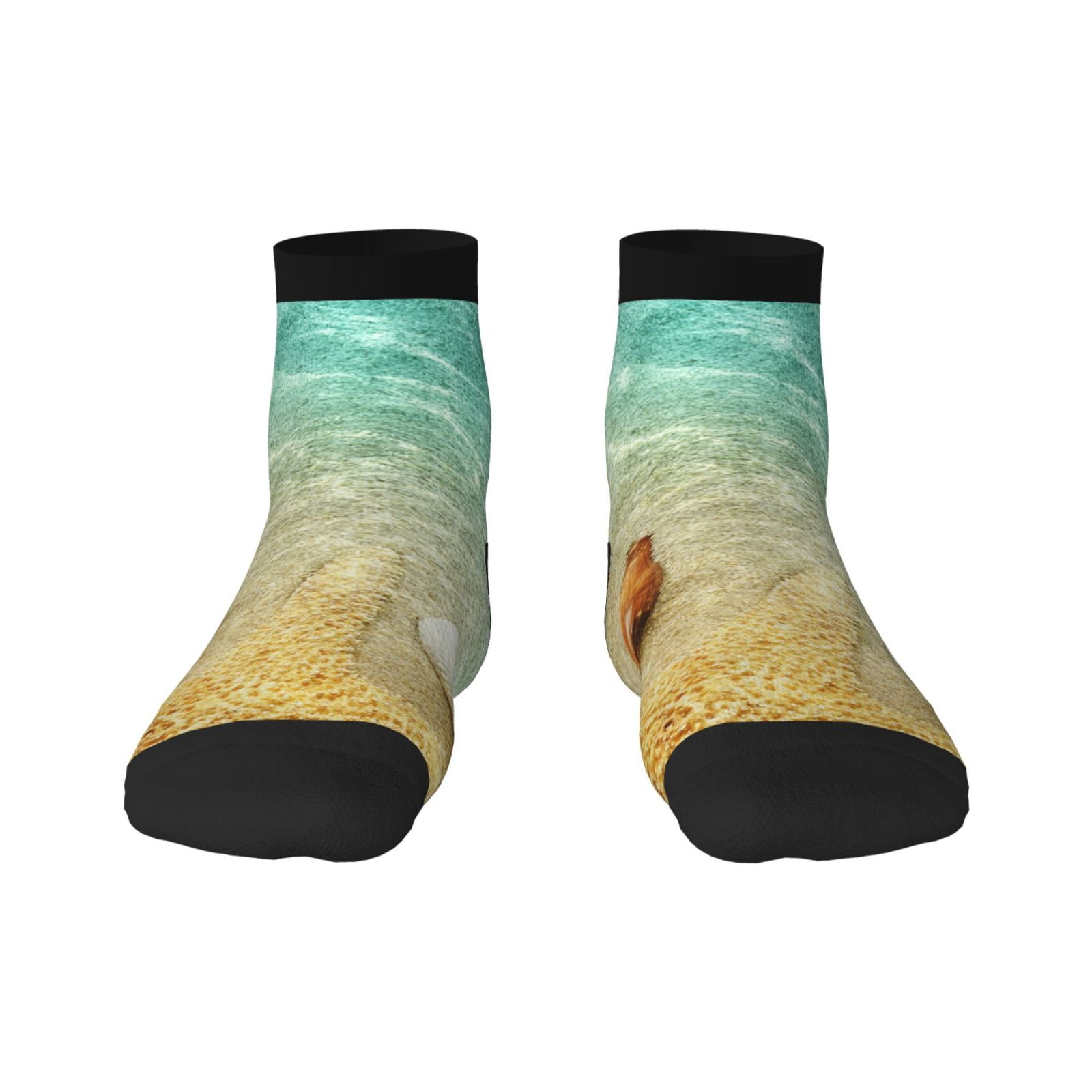 Goofa Starfish And Seashell On The Beach Pattern Non Slip Socks with ...