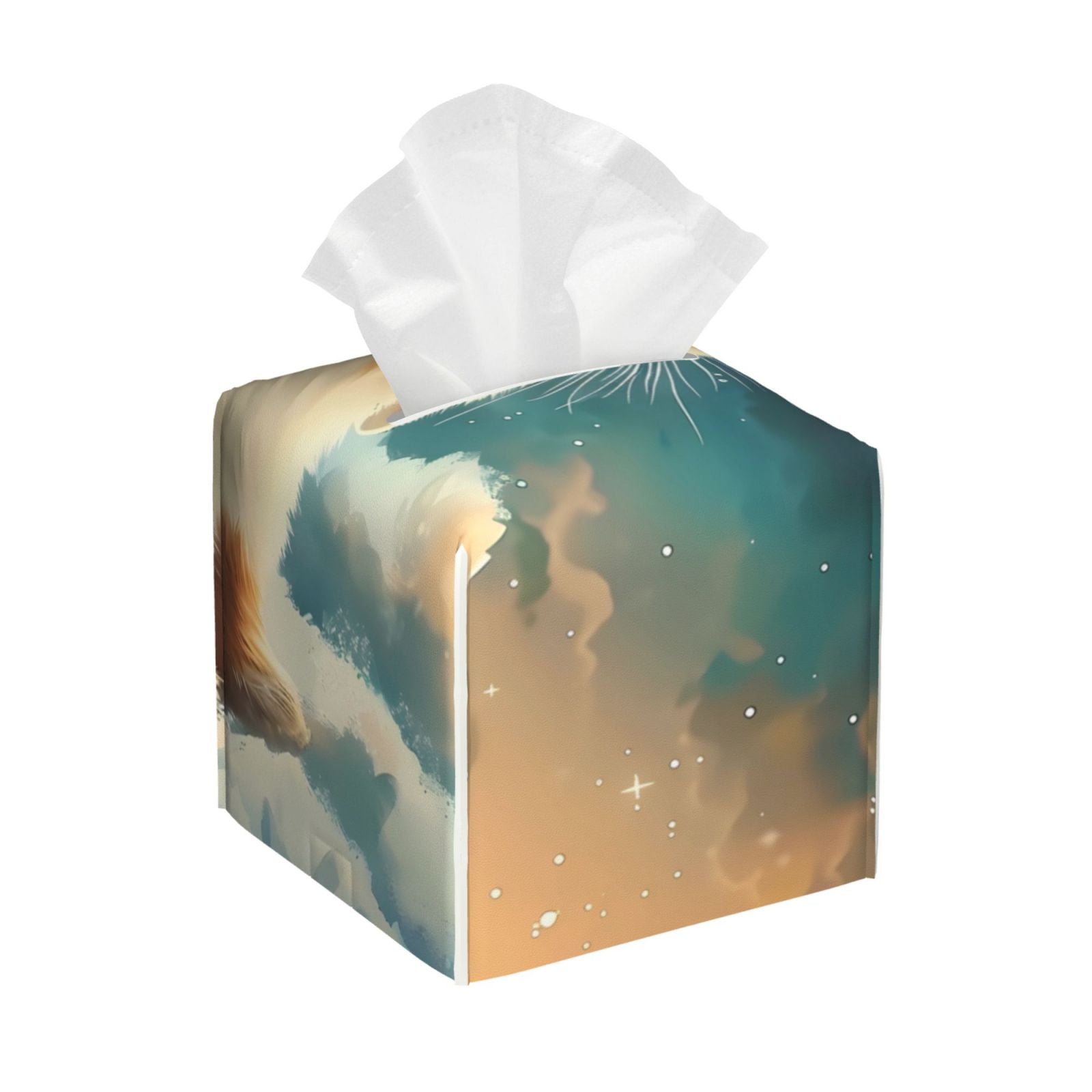 Goofa Starry Sky Cloud Cute Rabbit Tissue Box Cover PVC Leather Tissue ...