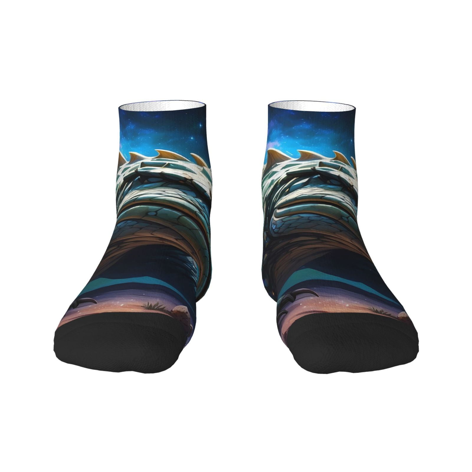 Goofa Starry Sky Colorful Crocodile A Pattern Non Slip Socks with Grips ...