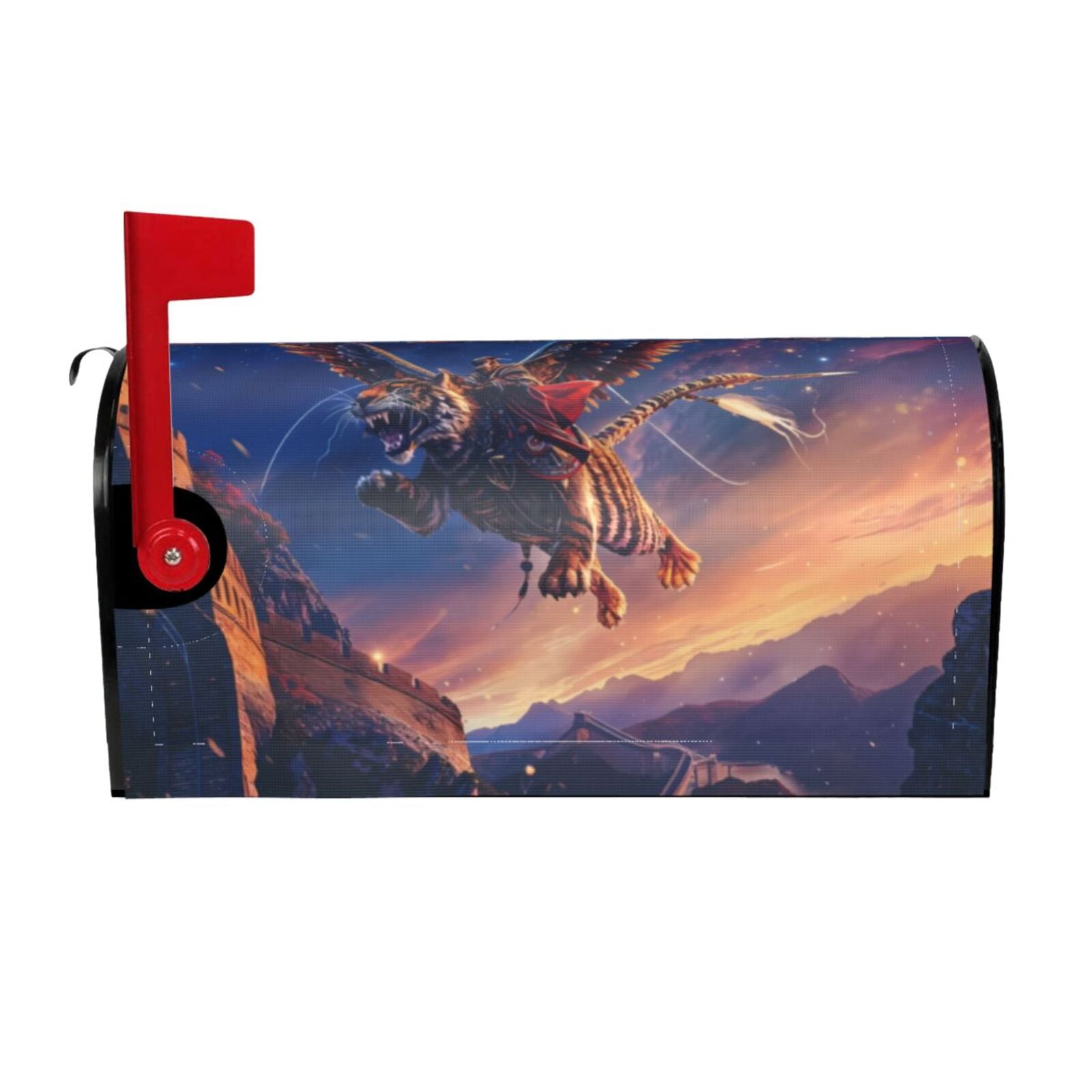 Goofa Starry Sky Flying Tiger Pattern Mailbox Cover, Mailbox Decoration ...