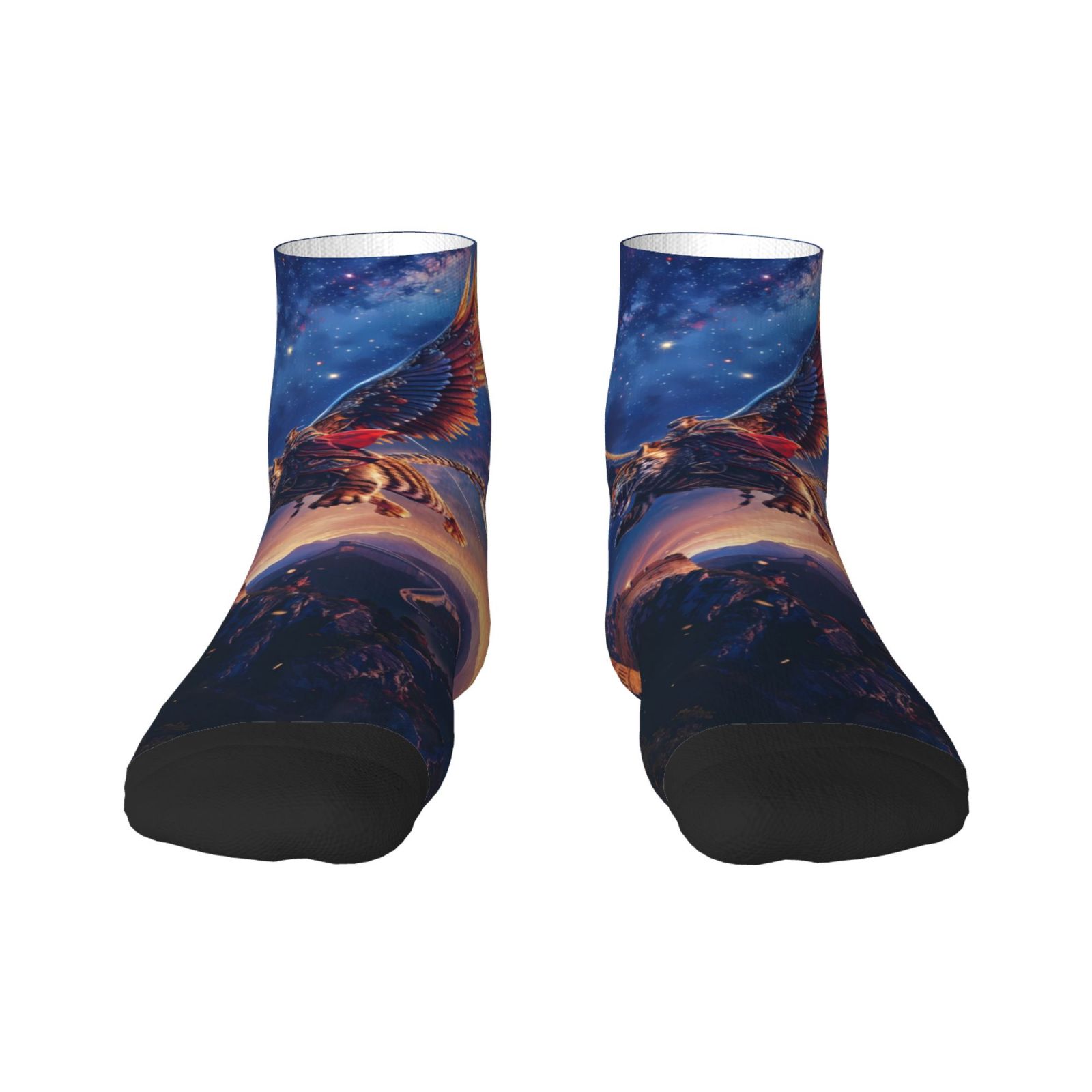 Goofa Starry Sky Flying Tiger Pattern Non Slip Socks with Grips for ...