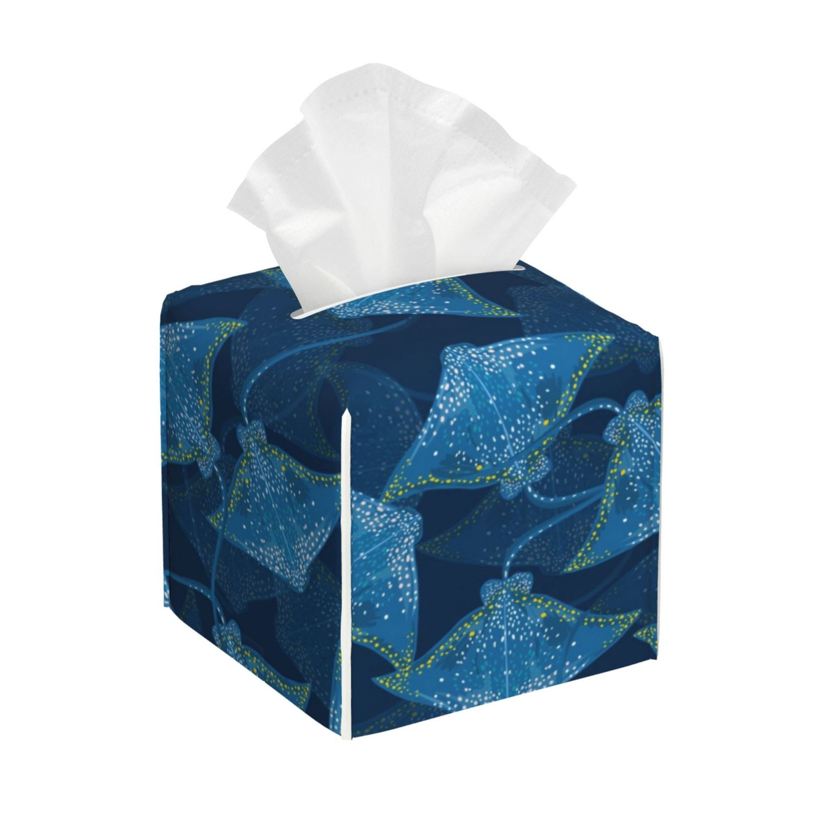 Goofa Stingray Tissue Box Cover PVC Leather Tissue Holder Square Facial ...