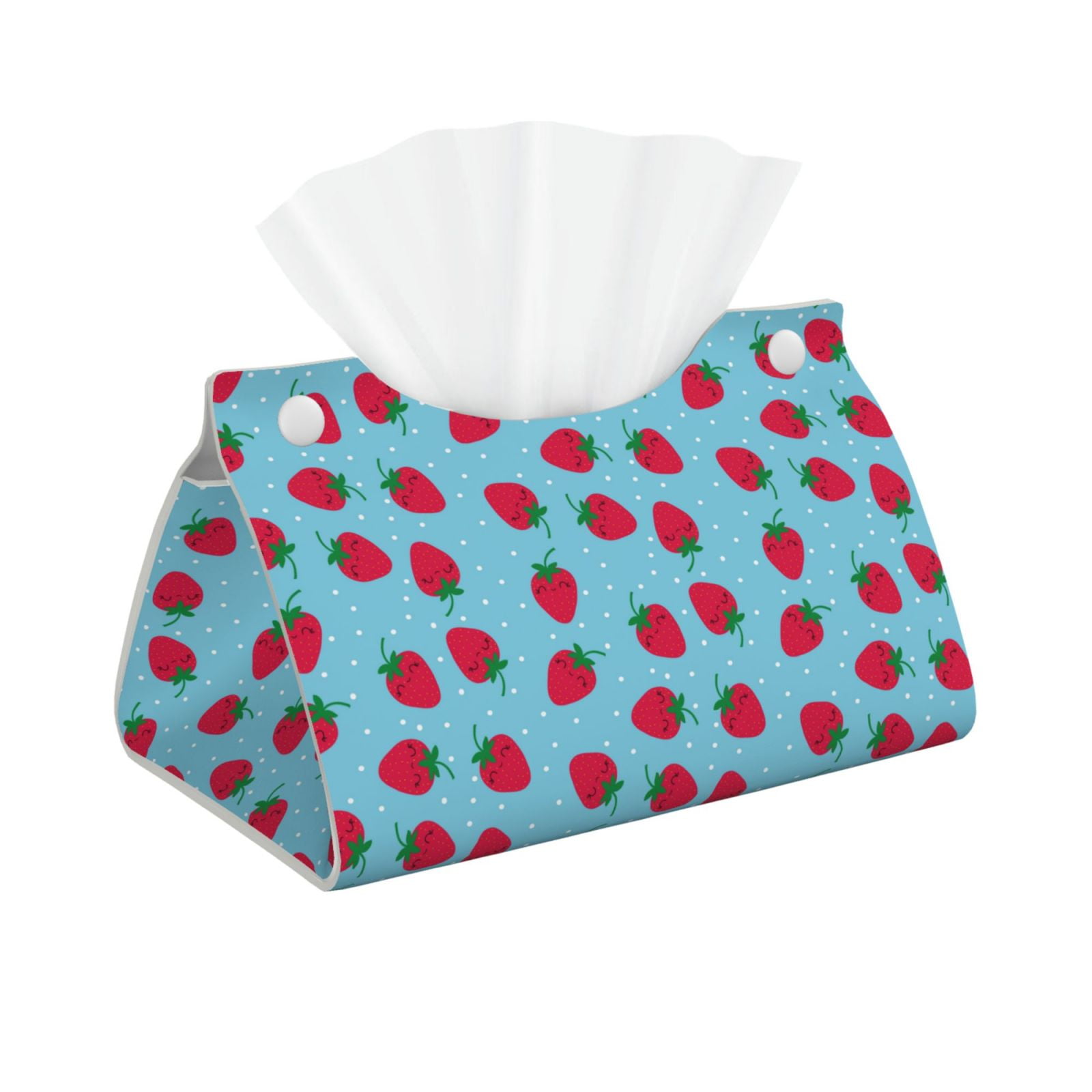 Goofa Strawberries Pattern Triangle Square Tissue Box Cover, Modern PVC ...